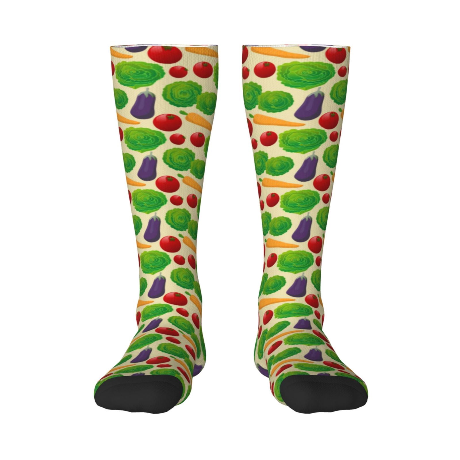 Fotbe Vegetable print Women's Men's Novelty Crew Socks Cotton Socks ...