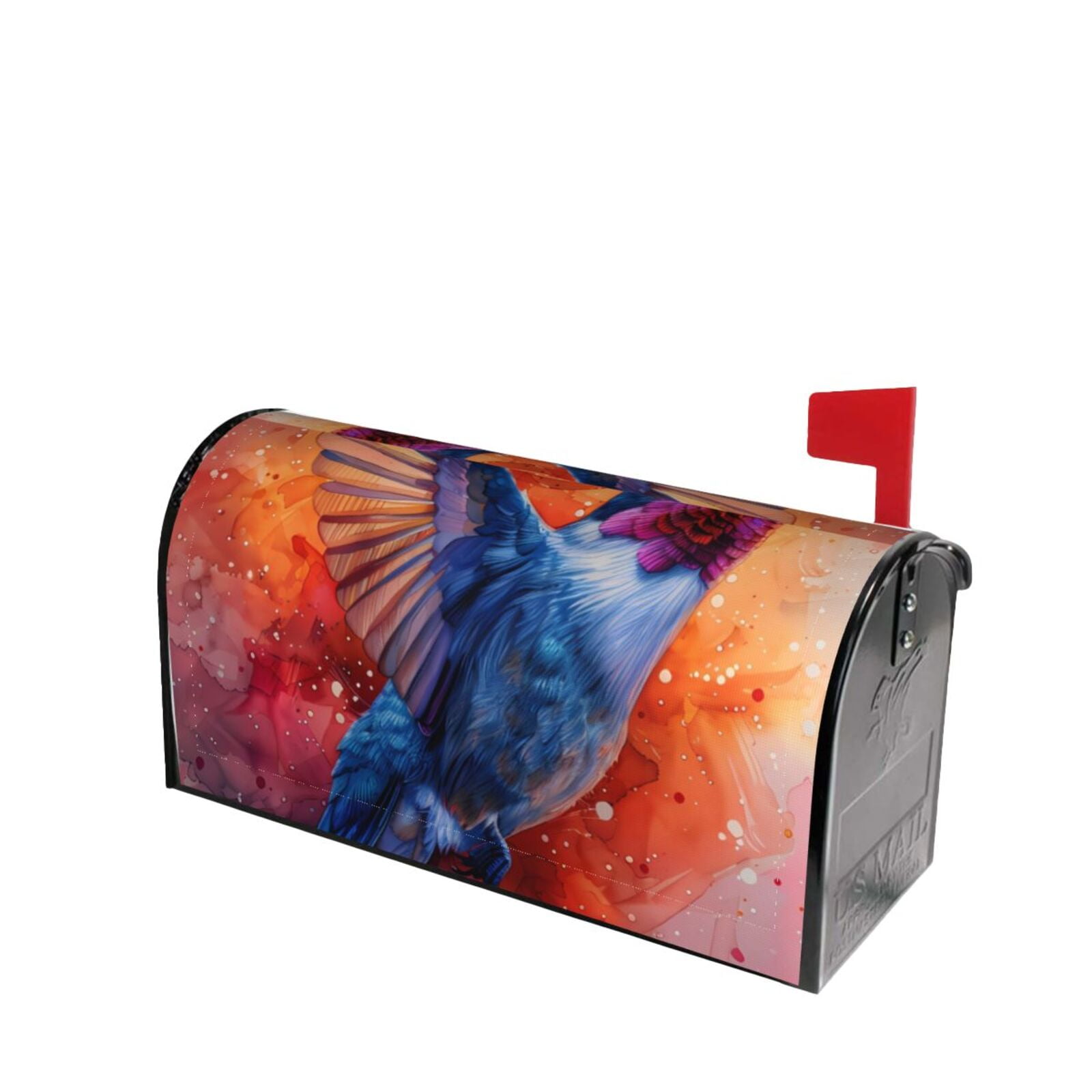 Fotbe Vibrant Hummingbird Watercolor Art Mailbox Covers Post Letter Box ...