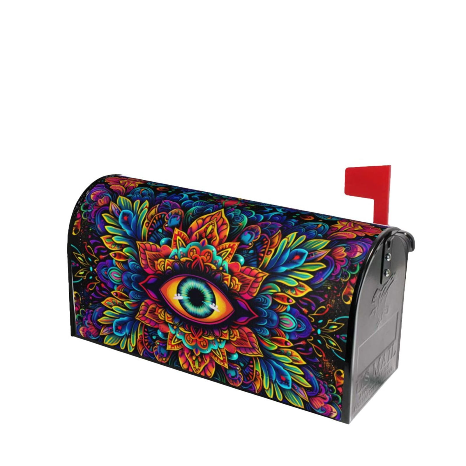 Fotbe Vibrant Psychedelic Eye Mailbox Covers Post Letter Box Cover ...