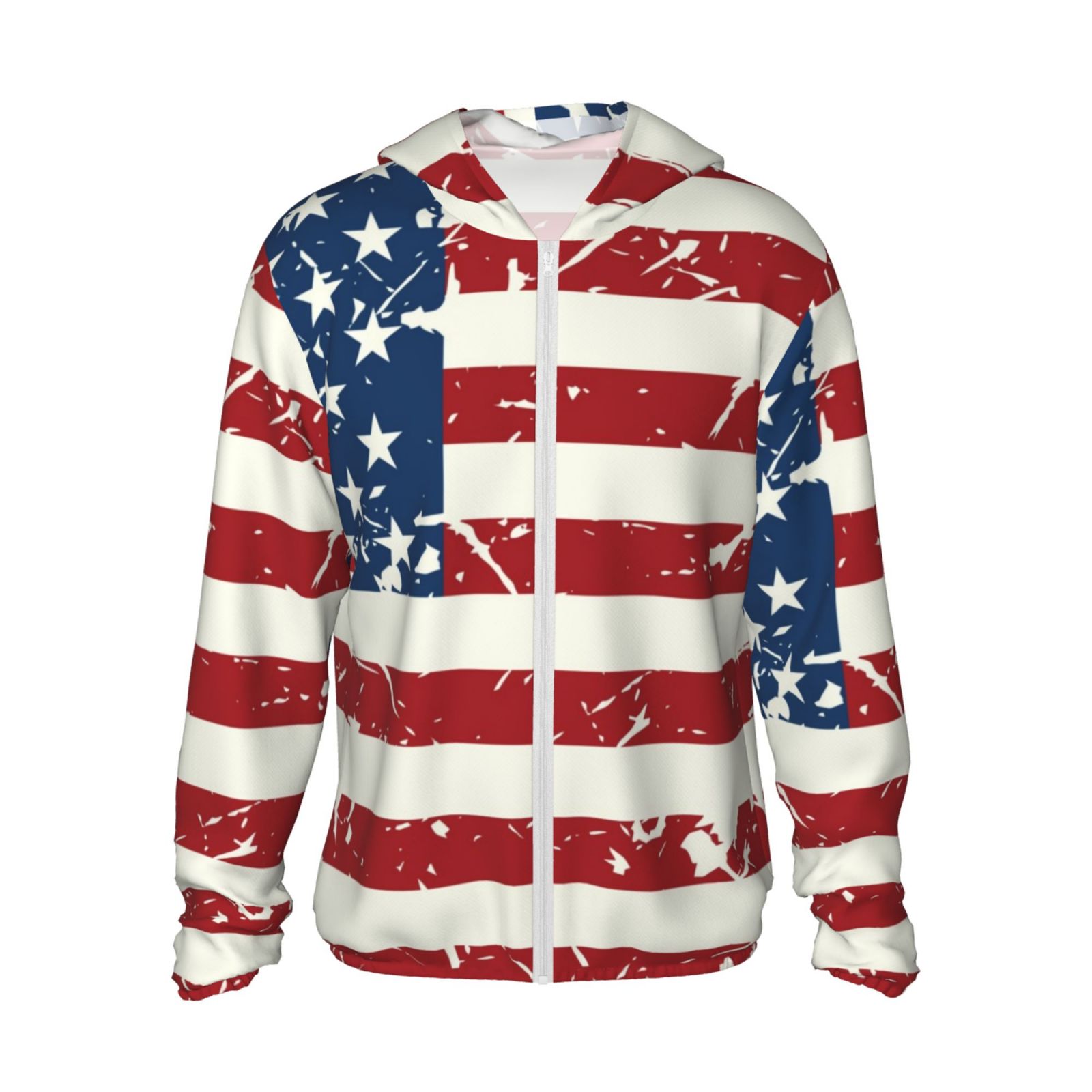 Fotbe Vintage American Flag Men's Women's UPF 50+ Sun Protection Jacket ...