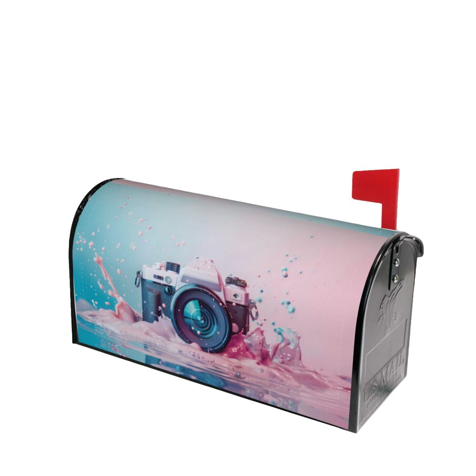 Fotbe Vintage Camera Splash Art Mailbox Covers Post Letter Box Cover ...