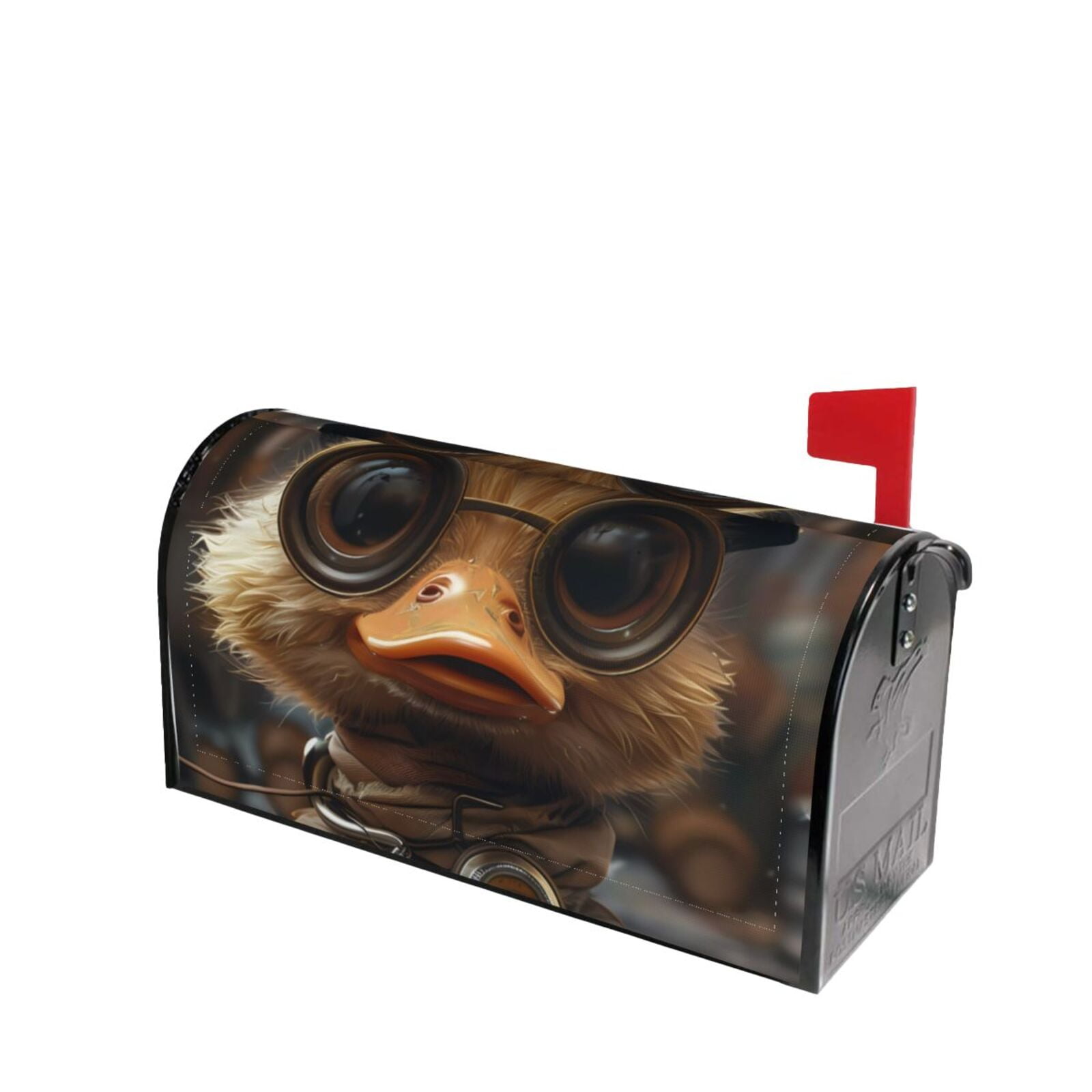 Fotbe Vintage Gentleman Duck Mailbox Covers Post Letter Box Cover ...