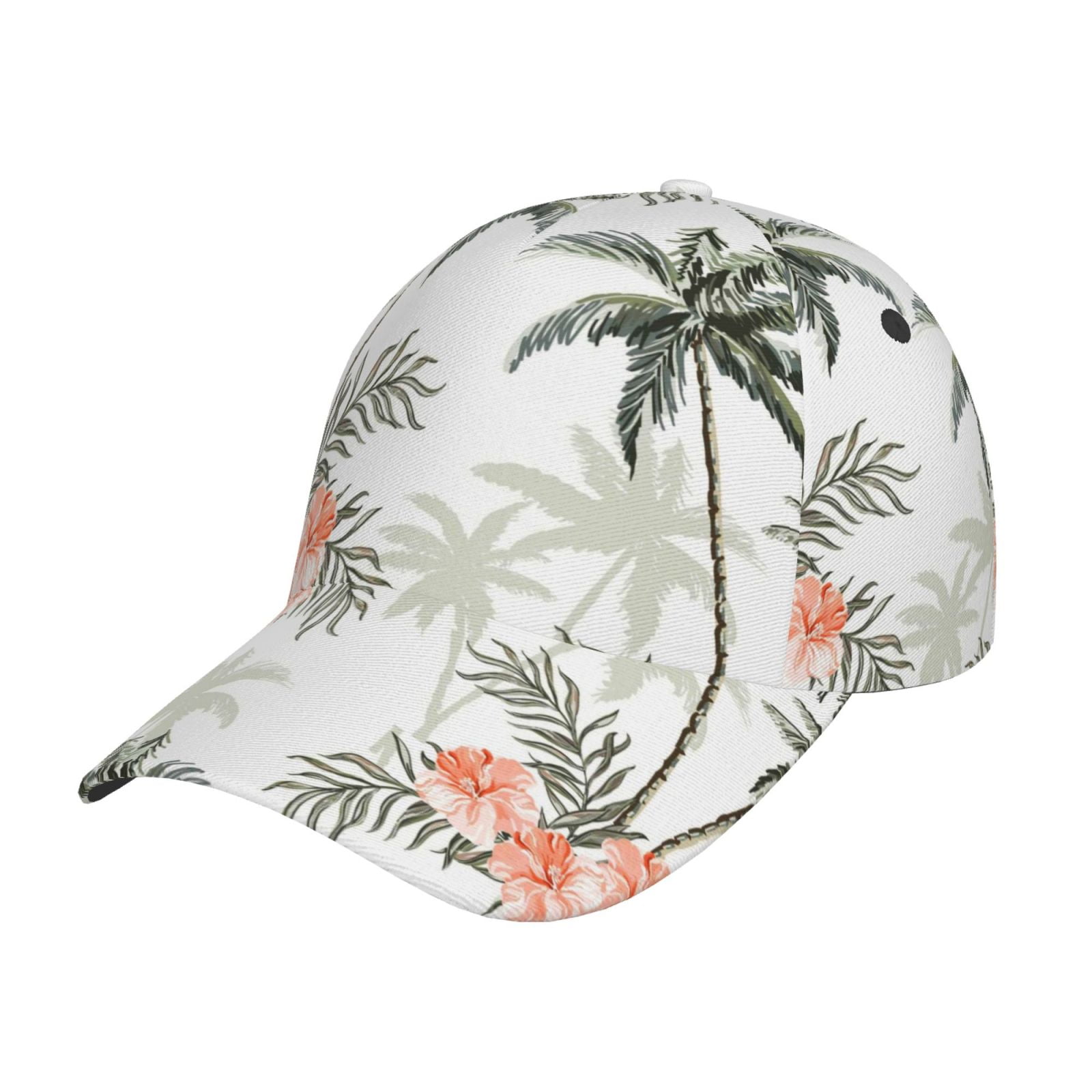 Fotbe Vintage Palm Trees Baseball Cap, Vintage Palm Trees Print Dad Hat ...