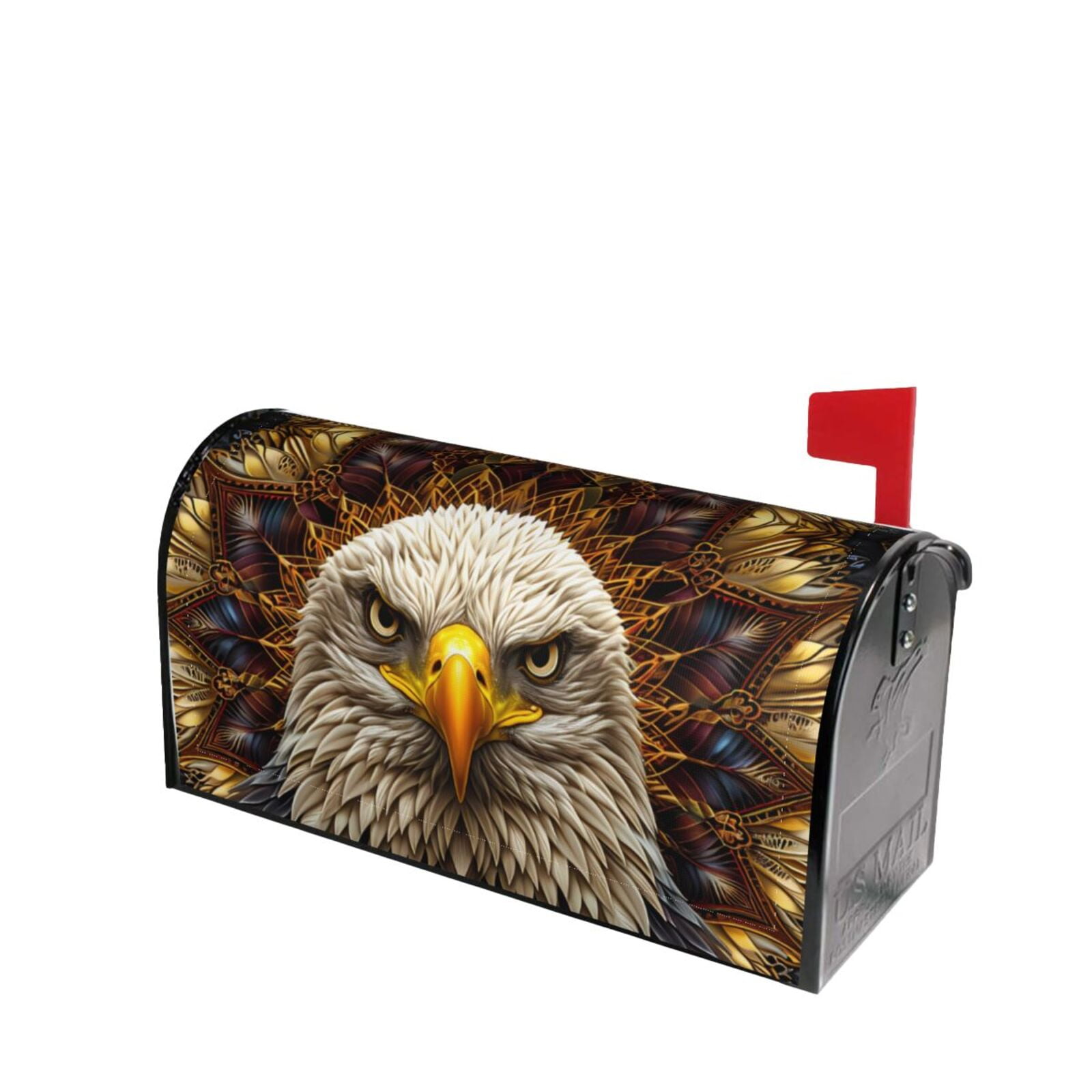 Fotbe Vintage Pattern Bald Eagle Mailbox Covers Post Letter Box Cover ...