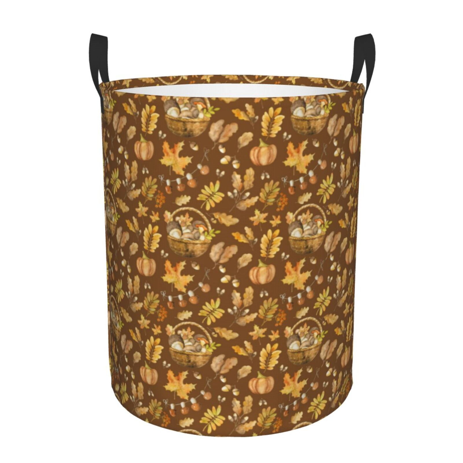 Fotbe Vintage fall harvest basket Pattern Laundry Basket with Handles ...