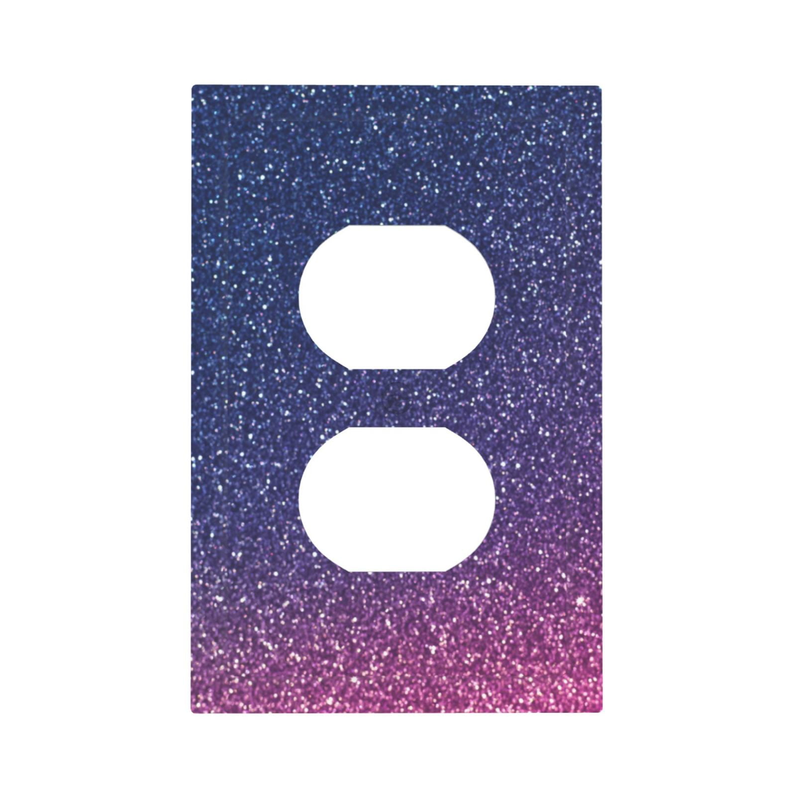 Fotbe Violet Glitter Print Duplex Receptacle Wall Plate, 1-Gang 5.0" x3 ...