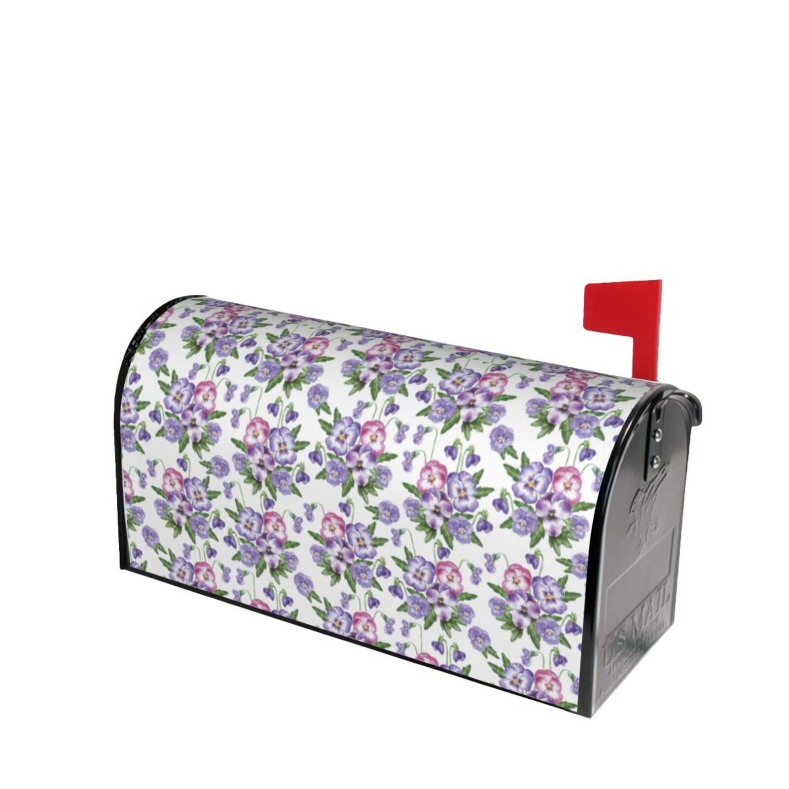 Fotbe Violets Flowers Mailbox Covers Post Letter Box Cover Garden Decor ...