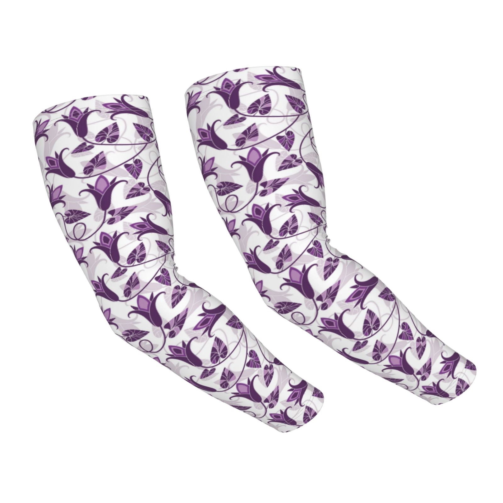 Fotbe Violets Flowers UV Sun Protection Arm Sleeves - Tattoo Cover Up ...