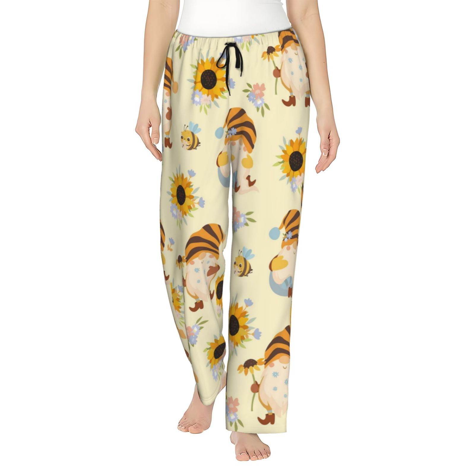 Fotbe Watercolor Bee Honey Honeycomb Bee Women's Pajama Pants,Sleepwear ...