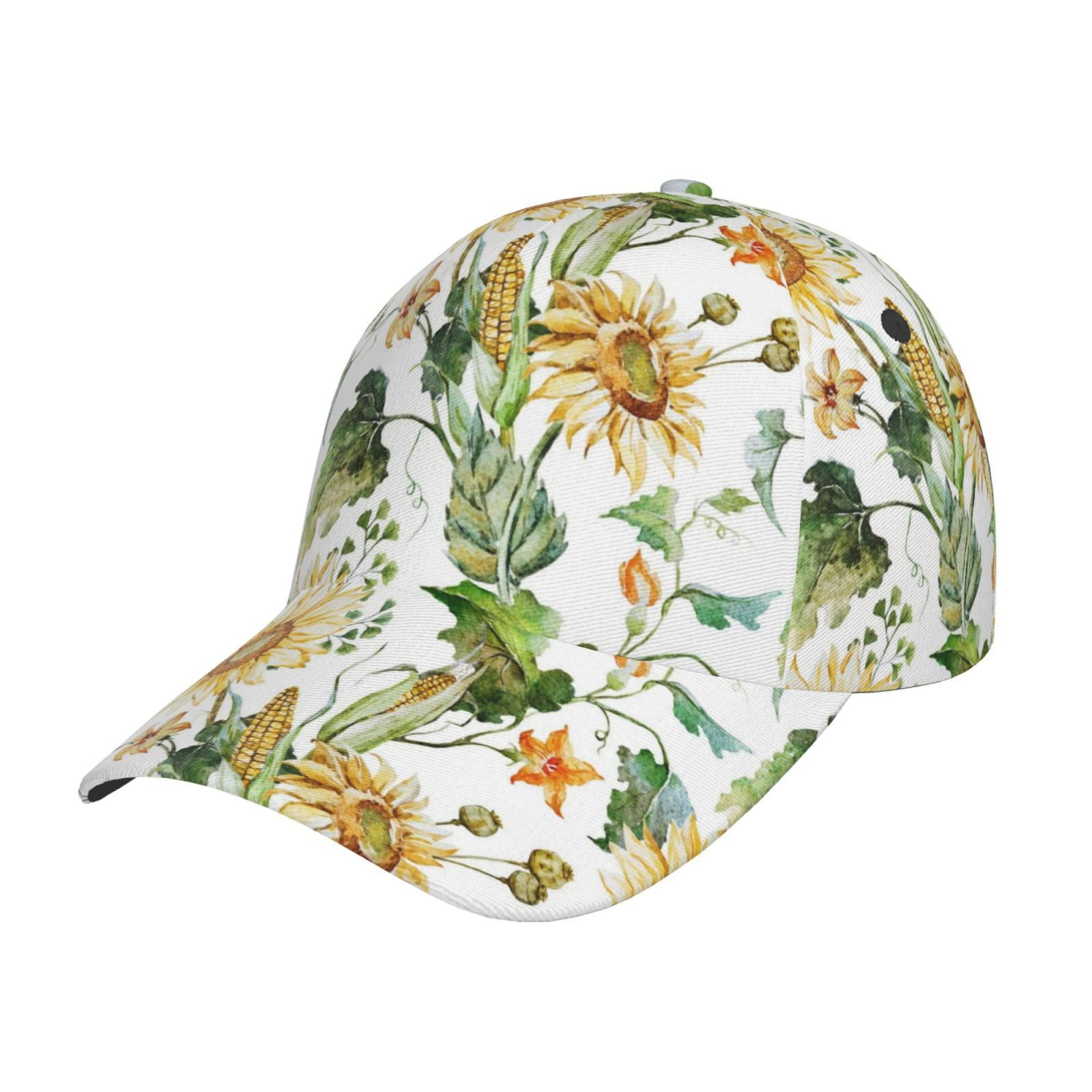 Fotbe Watercolor Bright Sunflowers Baseball Cap, Watercolor Bright ...