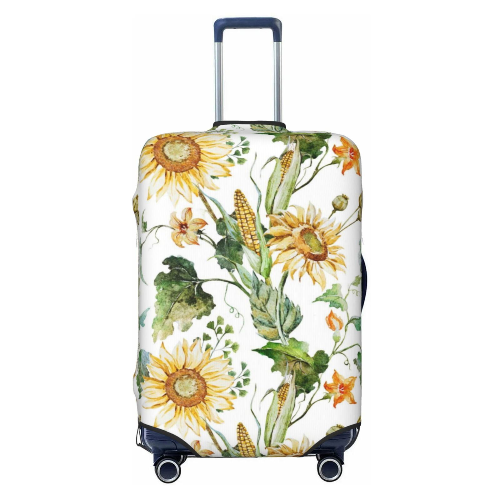 Fotbe Watercolor Bright Sunflowers Luggage Cover Protector,Suitcase ...