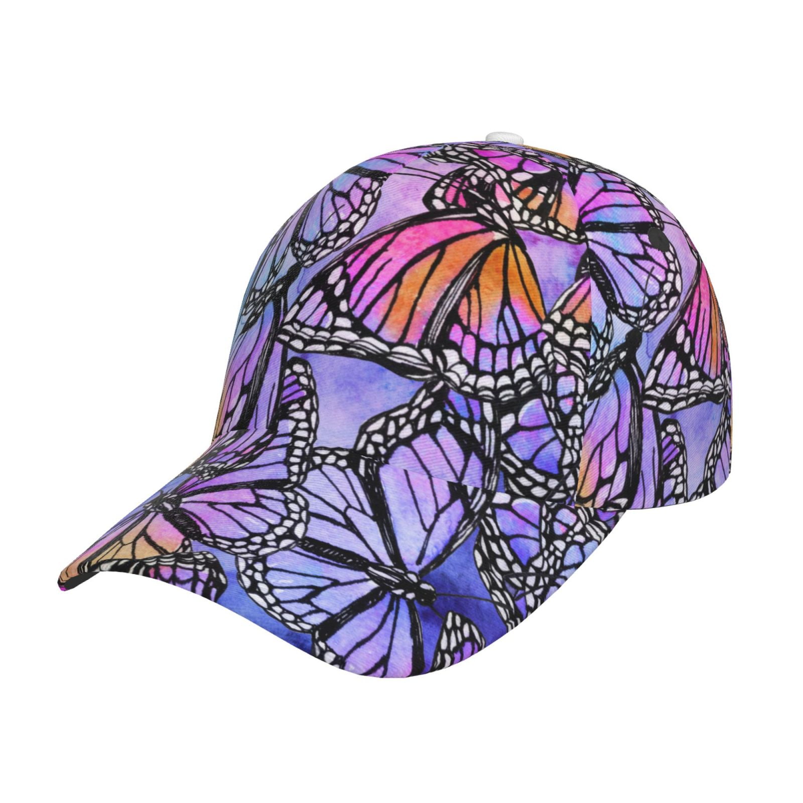 Fotbe Watercolor Butterflies Baseball Cap, Watercolor Butterflies Print ...