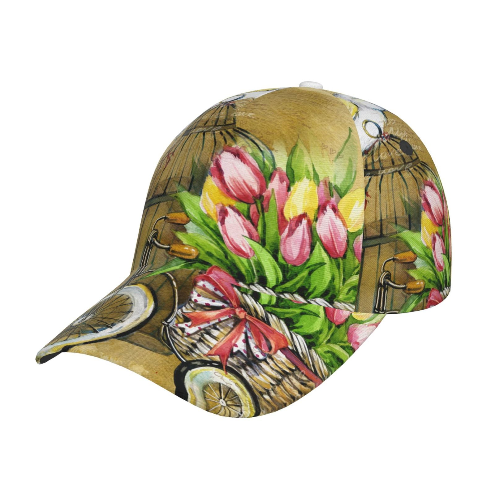 Fotbe Watercolor Canary Bird Baseball Cap, Watercolor Canary Bird Print ...