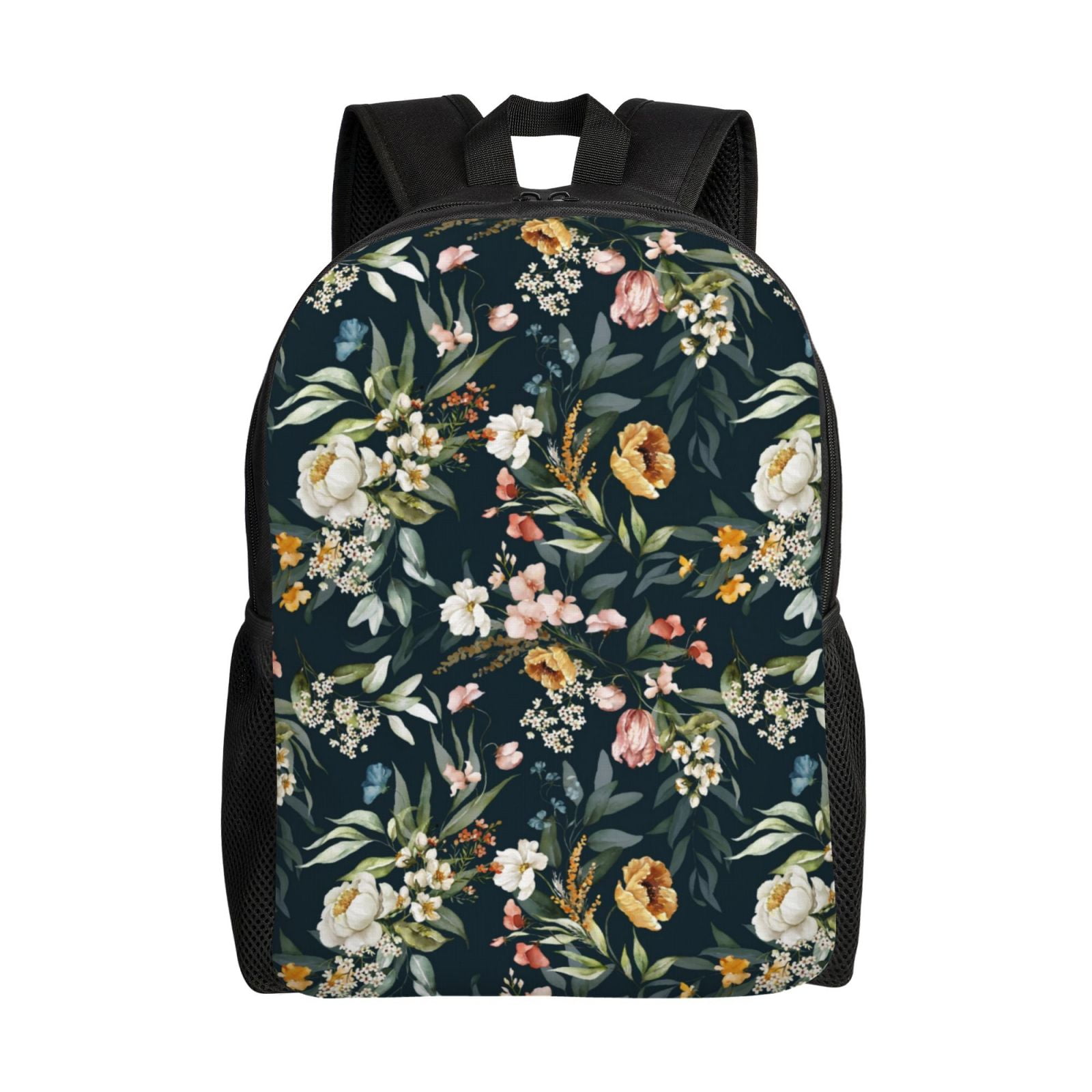 Fotbe Watercolor Floral Travel Laptop Backpack, Business Slim Sturdy ...