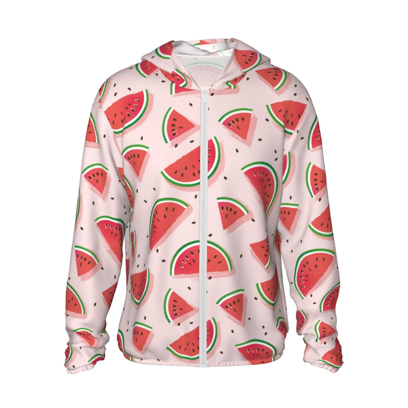 Fotbe Watermelon Men's Women's UPF 50+ Sun Protection Jacket Hooded ...
