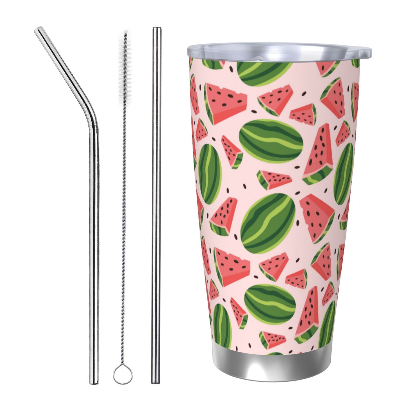 Fotbe Watermelon Pattern 20 oz Tumbler Stainless Steel Vacuum Insulated ...