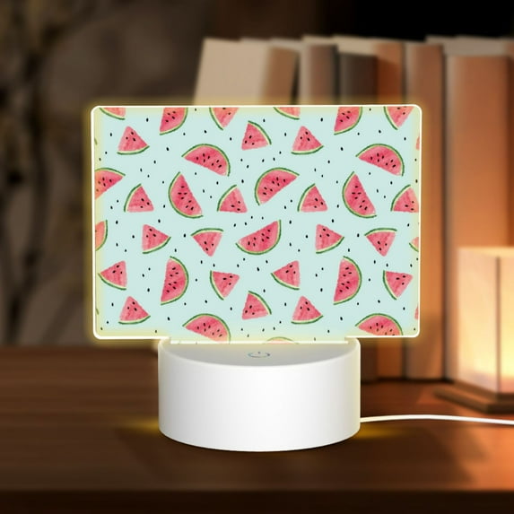 Fotbe Watermelon Pattern Acrylic Night Light Gift with 3 Color ...