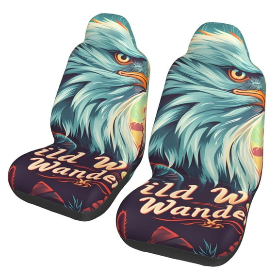Fotbe Western Style Bald Eagle Pattern Automotive Seat Covers for Cars ...