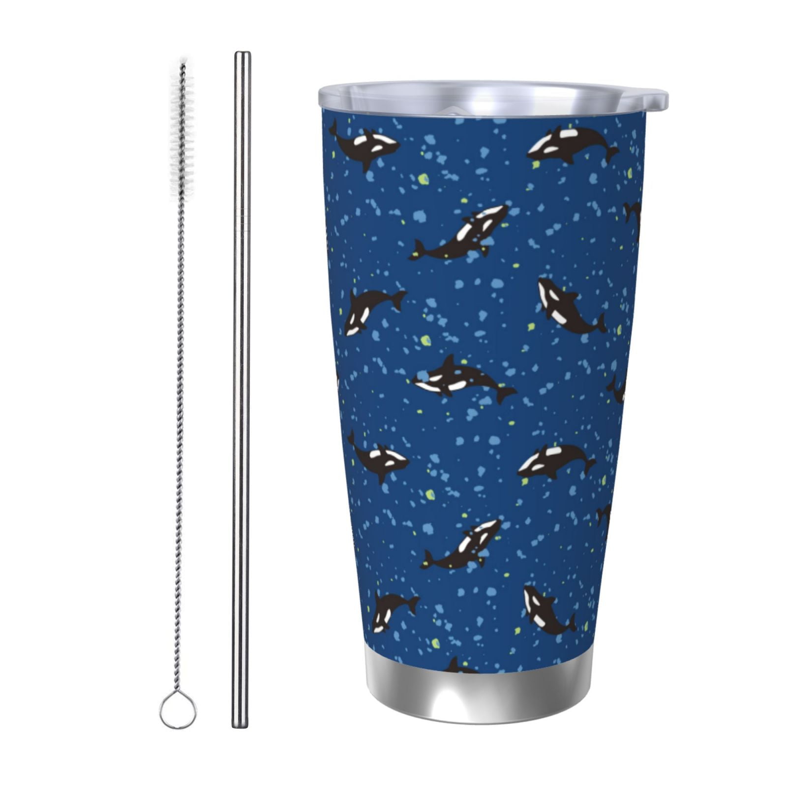 Fotbe Whales Swim Pattern 20 oz Tumbler Stainless Steel Vacuum ...