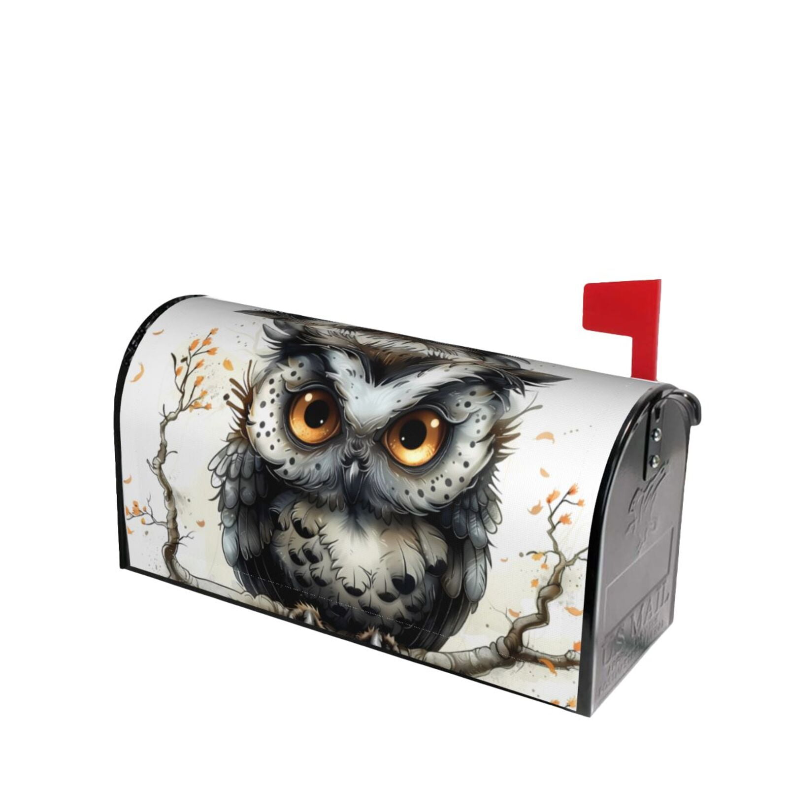 Fotbe Whimsical Owl On Branch Mailbox Covers Post Letter Box Cover ...