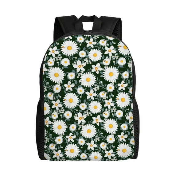 Fotbe White Daisies and Bee Travel Laptop Backpack, Business Slim ...