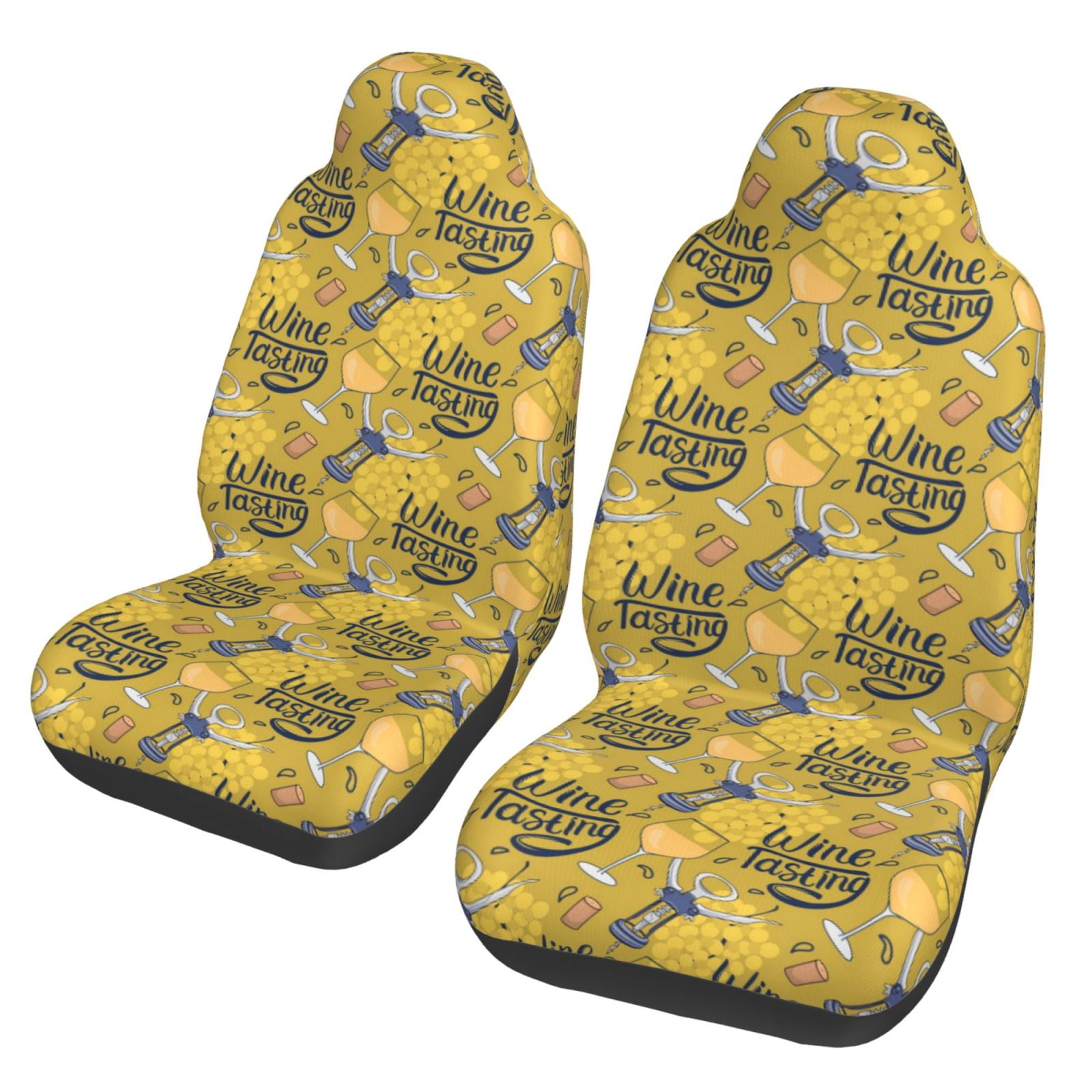 Fotbe White Wine Seamless Pattern Automotive Seat Covers for Cars ...