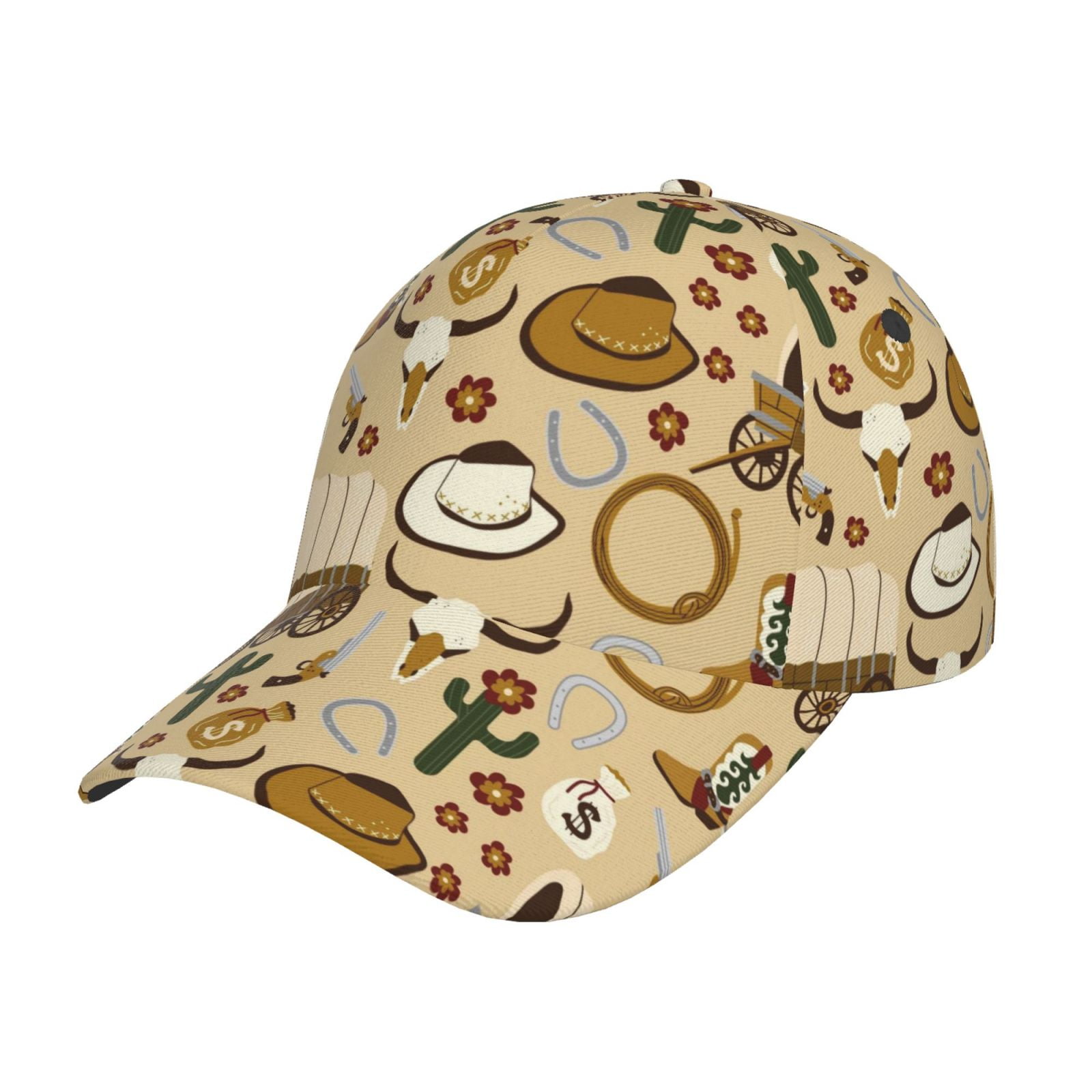 Fotbe Wild West Cowboy Baseball Cap, Wild West Cowboy Print Dad Hat ...