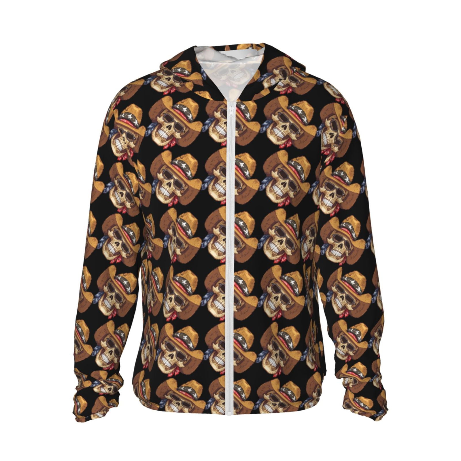 Fotbe Wild West Cowboy Skull Men's Women's UPF 50+ Sun Protection ...