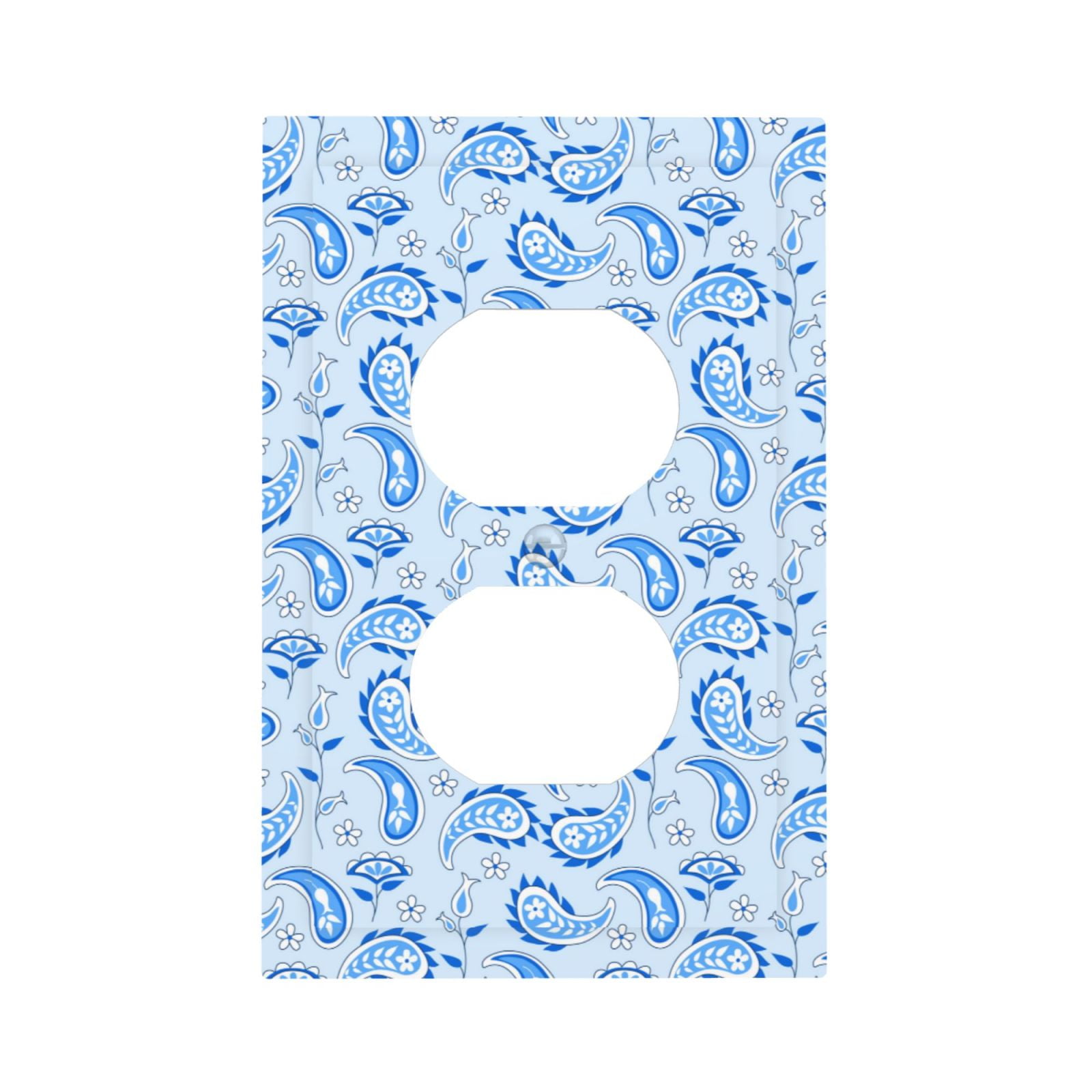 Fotbe Winter Paisley Pattern Print Duplex Receptacle Wall Plate, 1-Gang ...