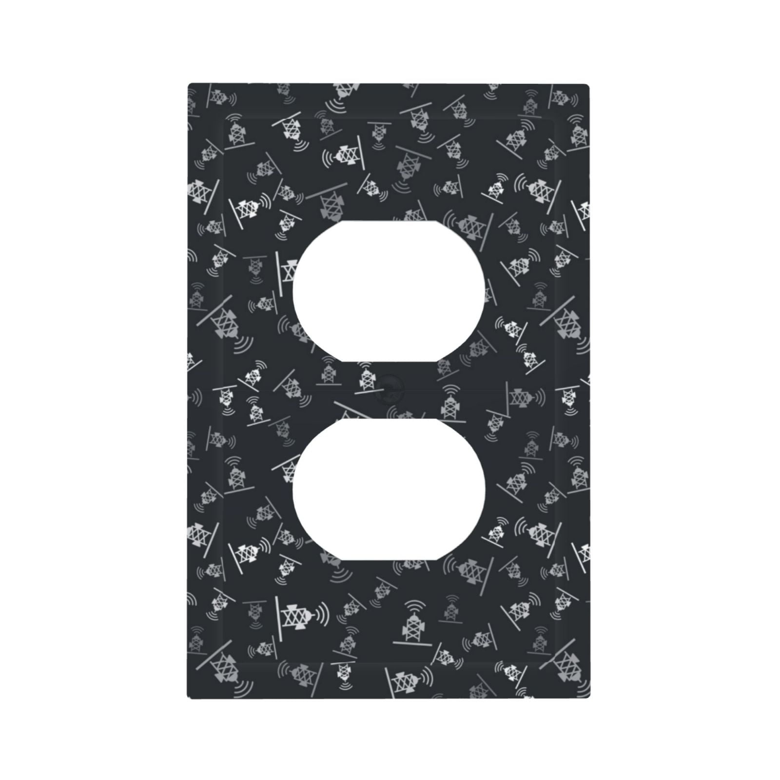 Fotbe Wireless Antenna Icon Print Duplex Receptacle Wall Plate, 1-Gang ...