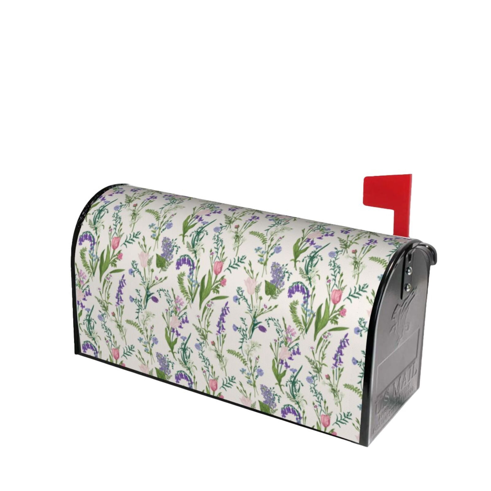 Fotbe Wisteria Flower Mailbox Covers Post Letter Box Cover Garden Decor ...