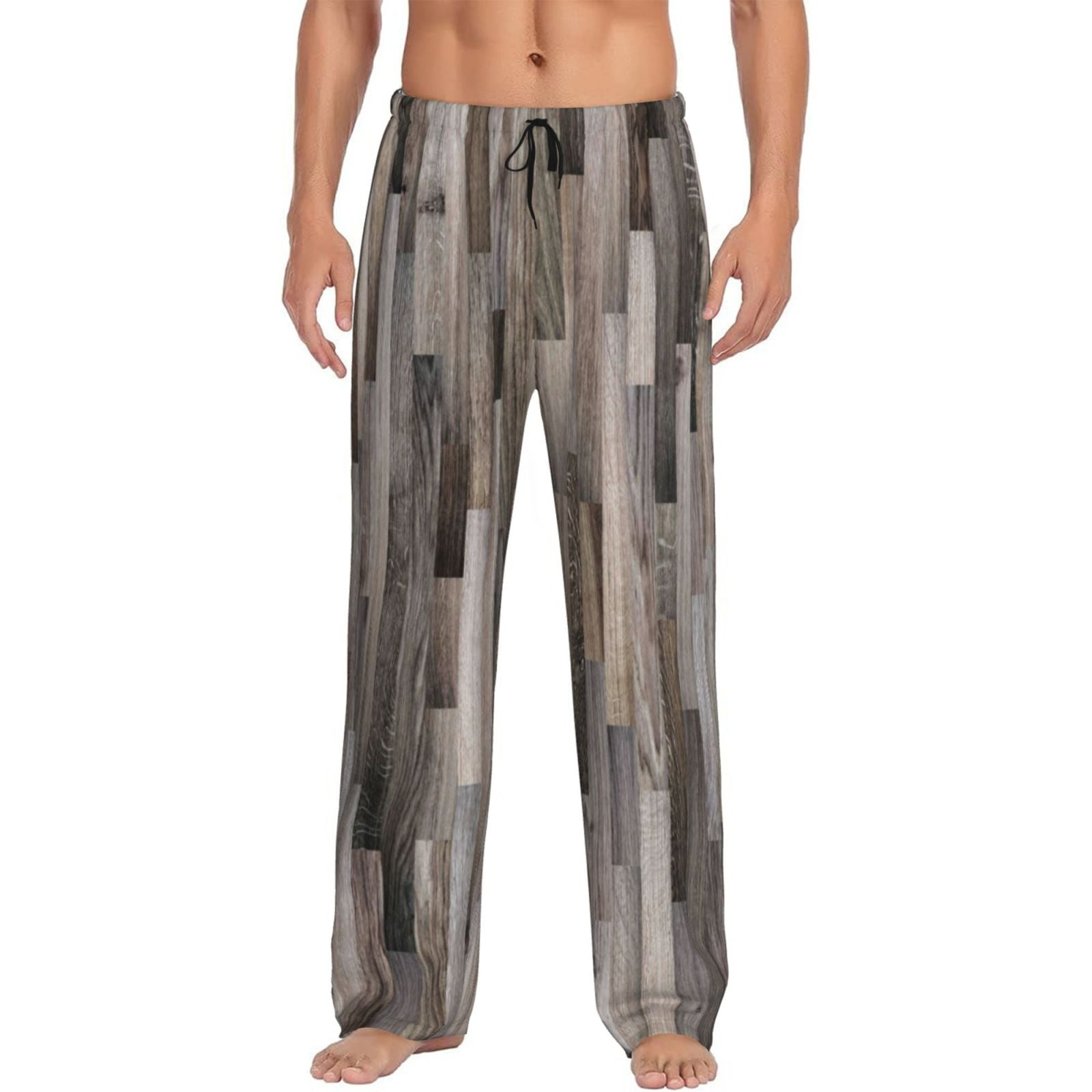 Fotbe Wooden Texture Men's Pajama Pants,Sleepwear Pants,Pj Bottoms ...