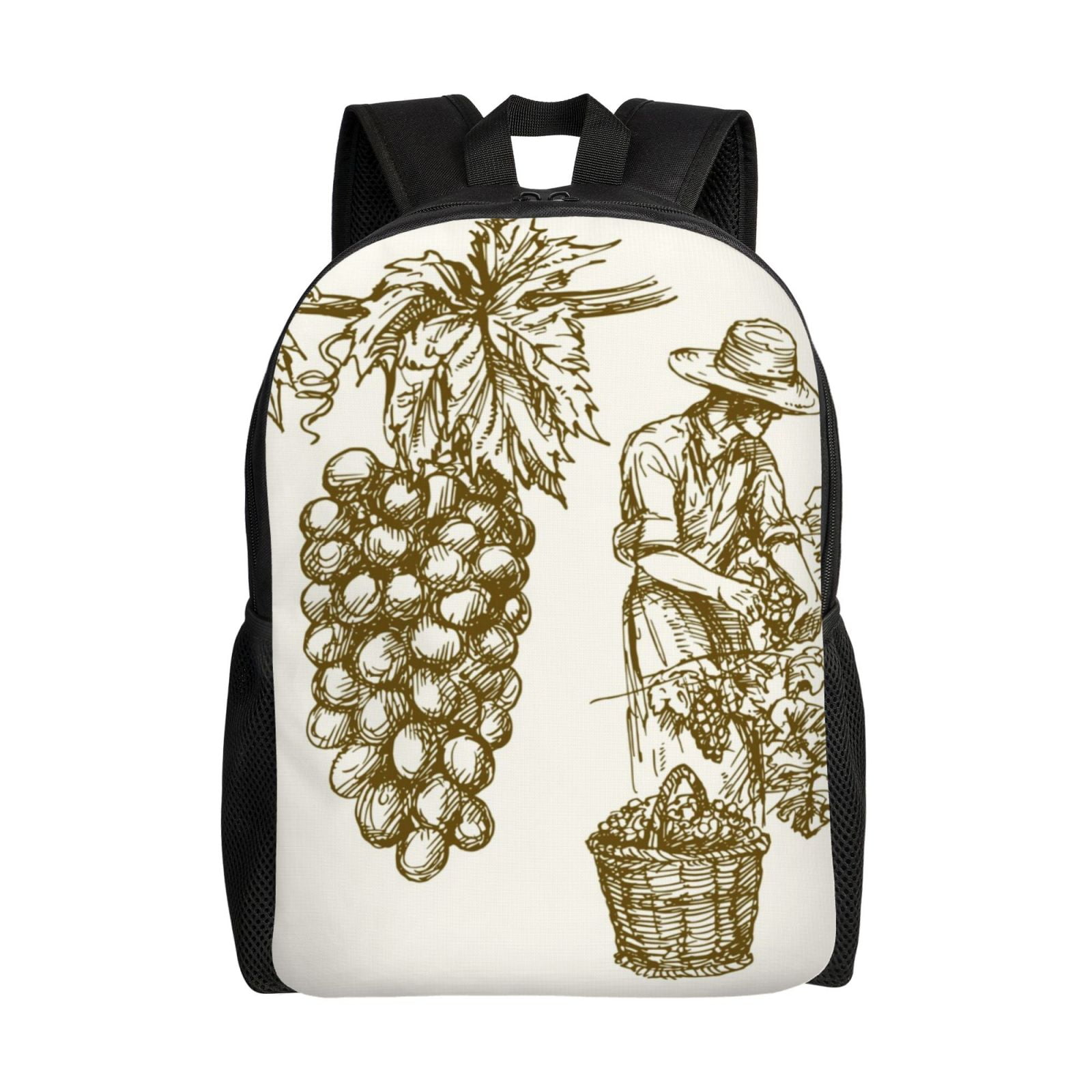 Fotbe Workers Cutting Grapes From Vineyard Travel Laptop Backpack ...