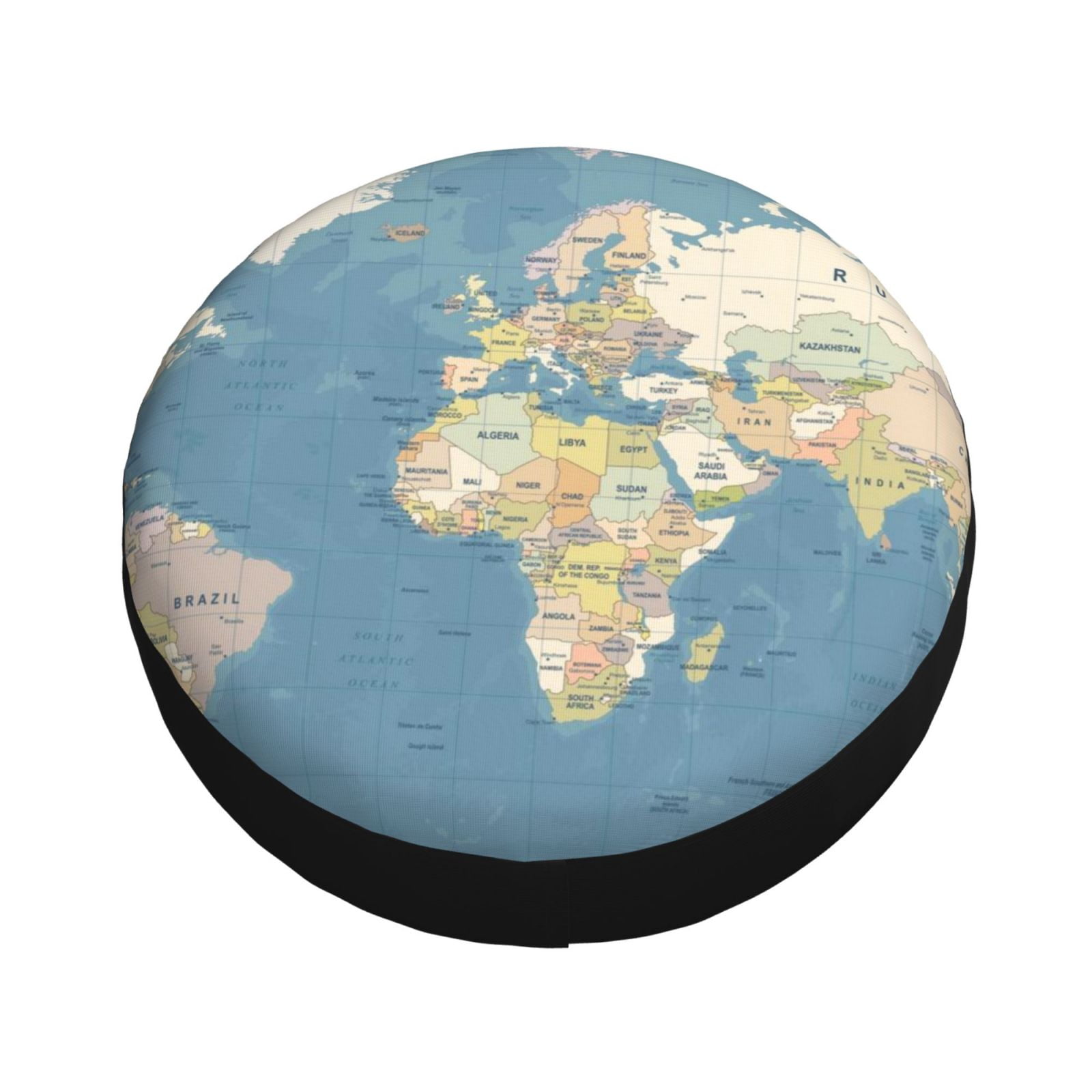 Fotbe World Map Spare Tire Cover Thickening Universal Fit for Jeep ...
