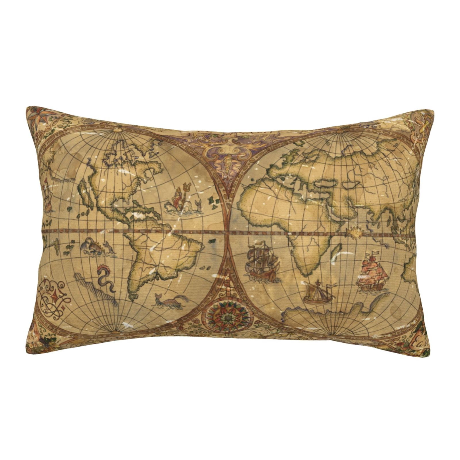 Fotbe World Map1 Pillow Cases - Envelope Closure - Luxury, Extra Soft, Cooling Pillow Covers ...