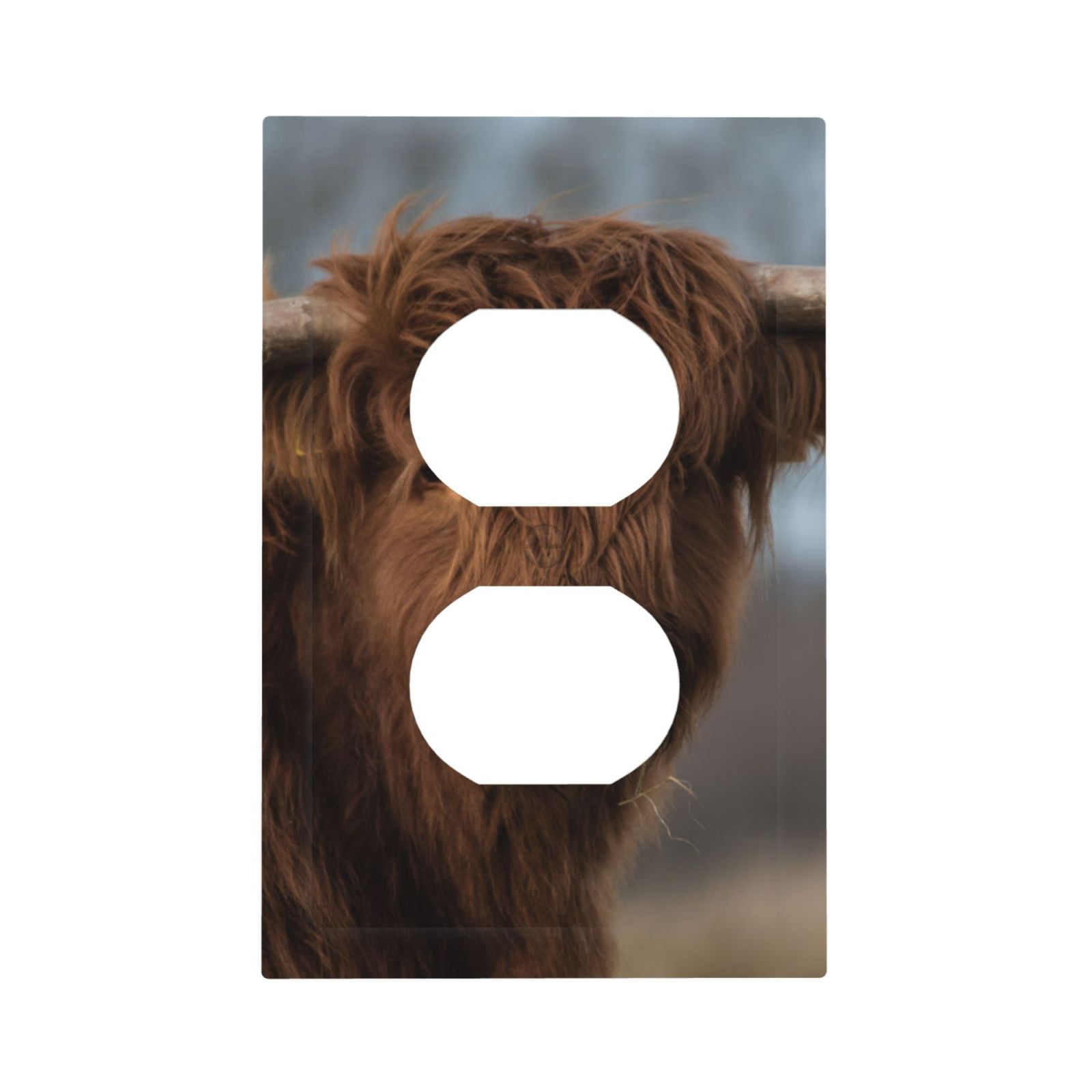 Fotbe Yak Print Duplex Receptacle Wall Plate, 1-Gang 5.0" x3.0" Wall ...