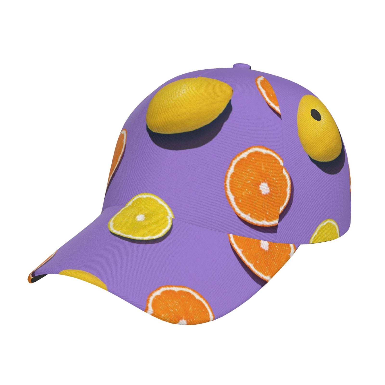Fotbe Yellow Lemon And Orange Baseball Cap, Yellow Lemon And Orange ...