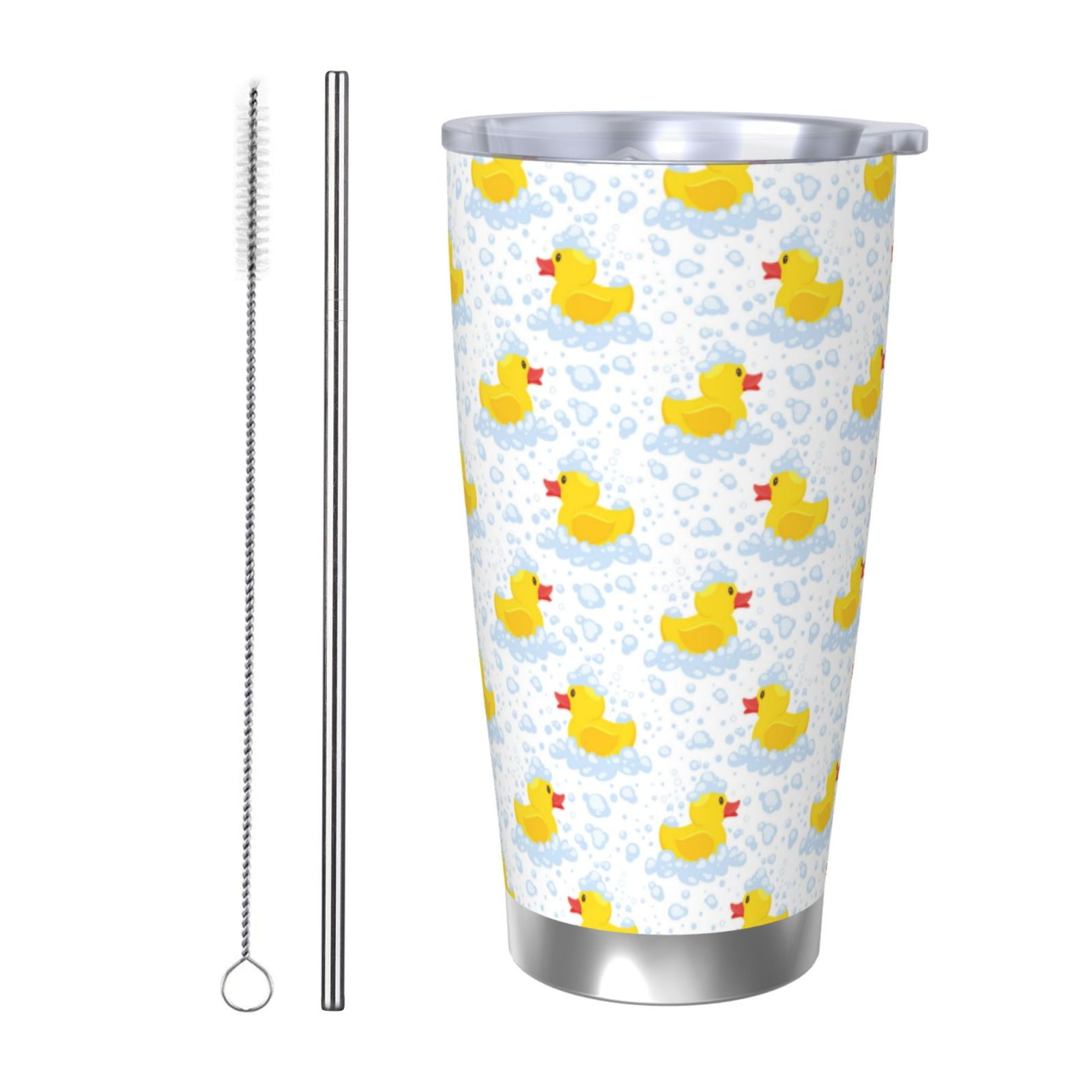Fotbe Yellow Rubber Duck Pattern 20 oz Tumbler Stainless Steel Vacuum ...