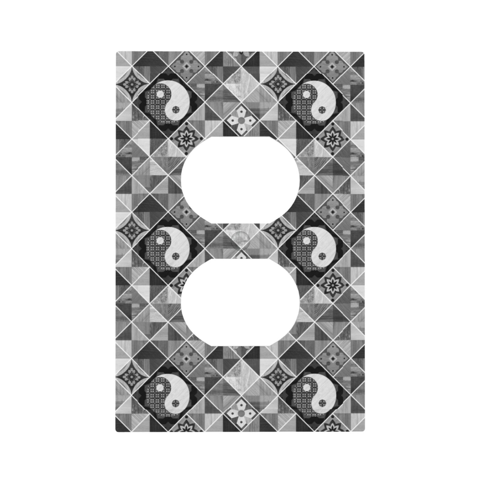 Fotbe Yin Yang With Black And White Print Duplex Receptacle Wall Plate ...