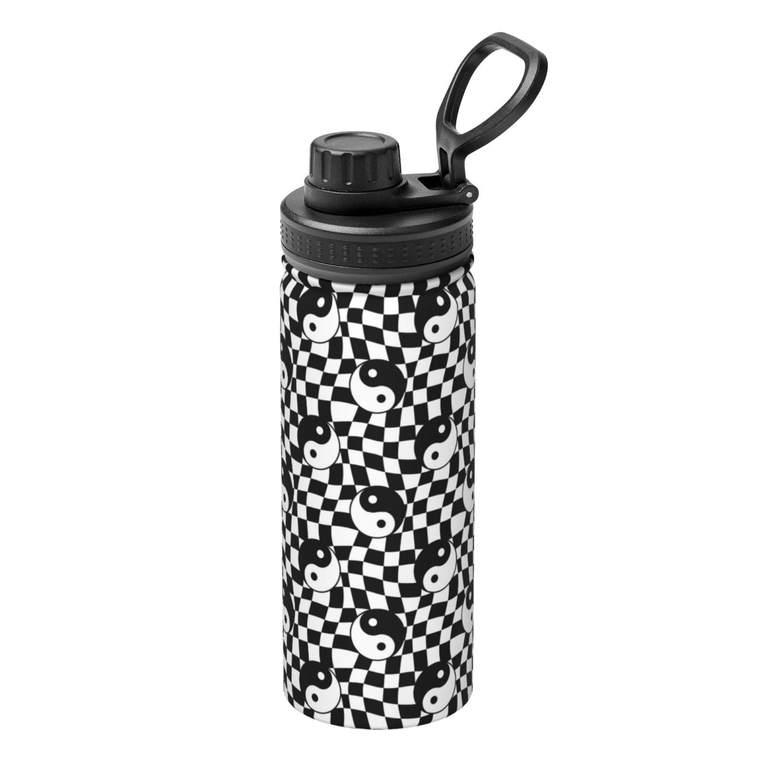 Fotbe Ying Yang Checkered Pattern 18 Oz Sports Insulated Kettle Vacuum ...