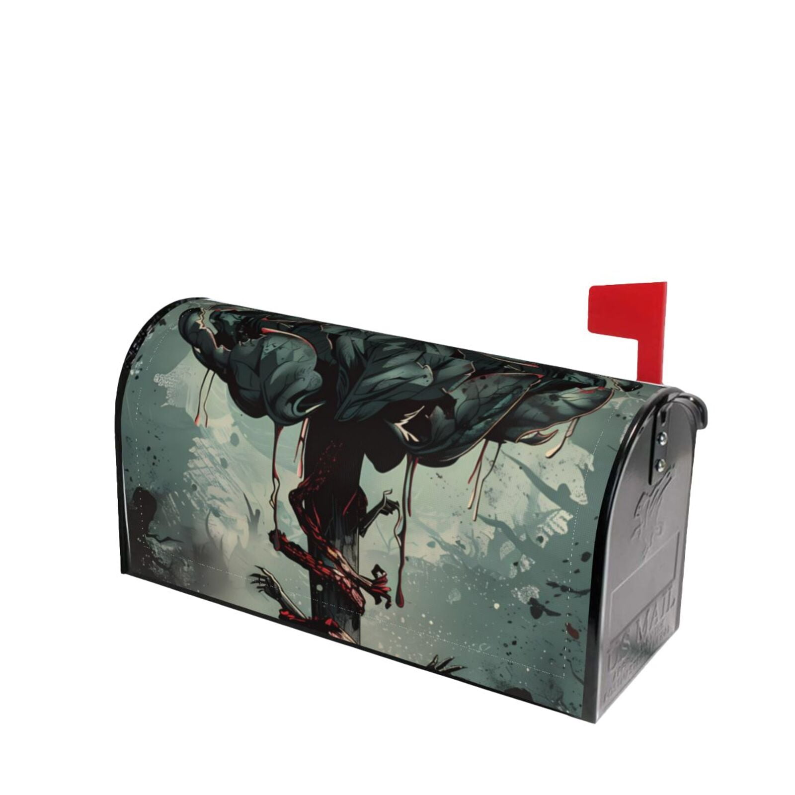 Fotbe Zombie Flower Apocalypse Mailbox Covers Post Letter Box Cover ...