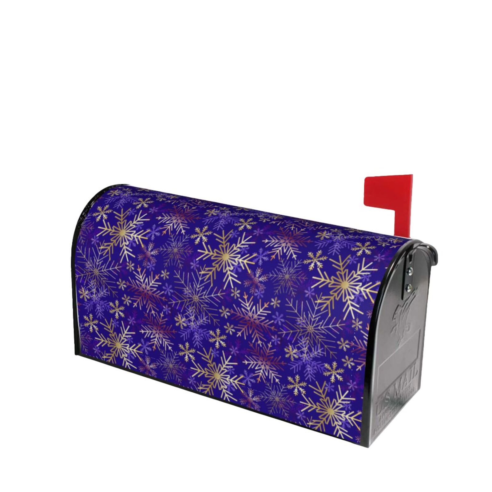 Fotbe blue purple Snowflake Mailbox Covers Post Letter Box Cover Garden ...
