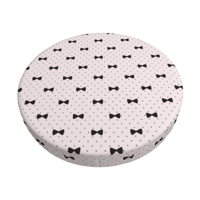 Fotbe bow on polka dots Pattern Stool Covers Round,Waterproof Round Bar ...