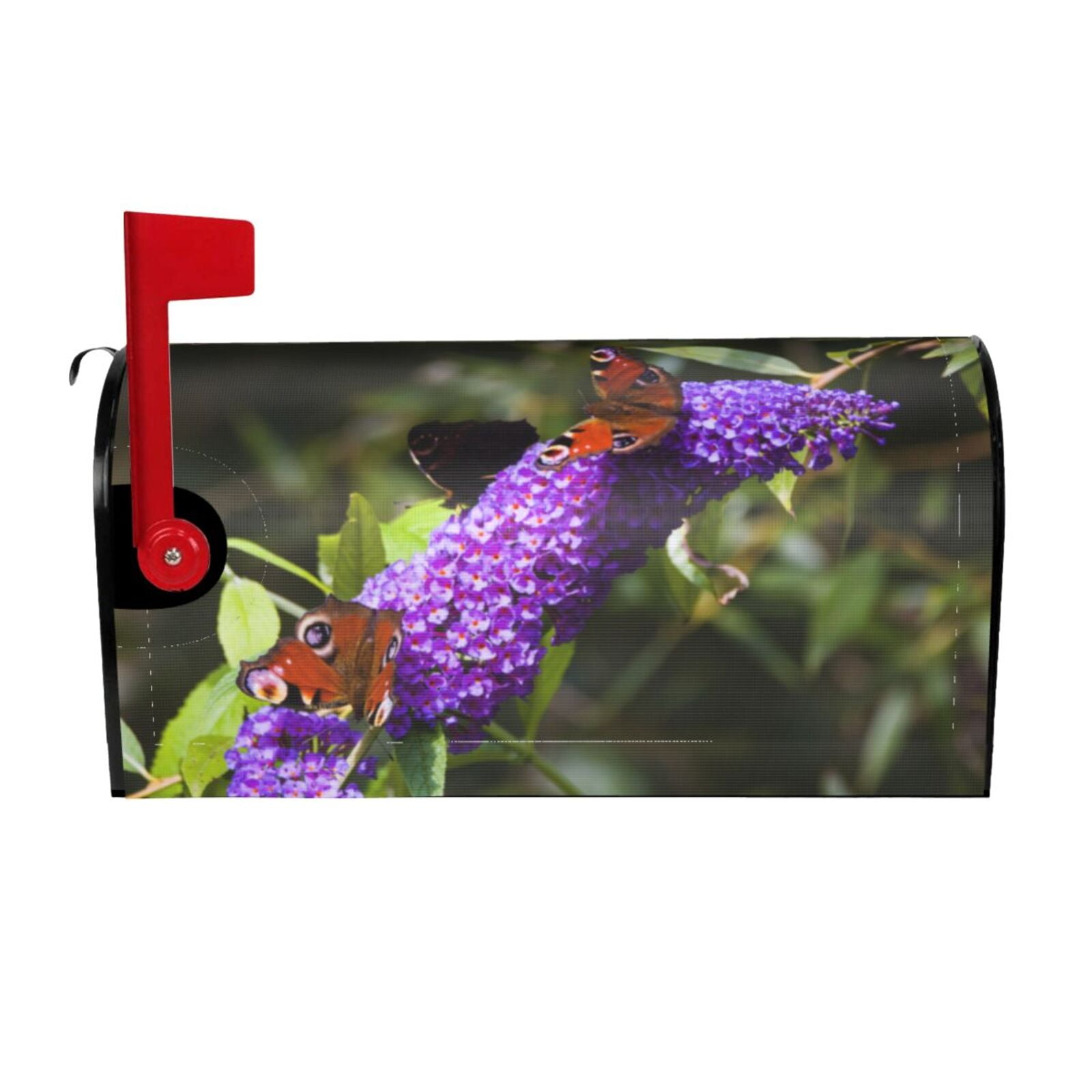 Fotbe butterfly bush flower Mailbox Covers Post Letter Box Cover Garden ...