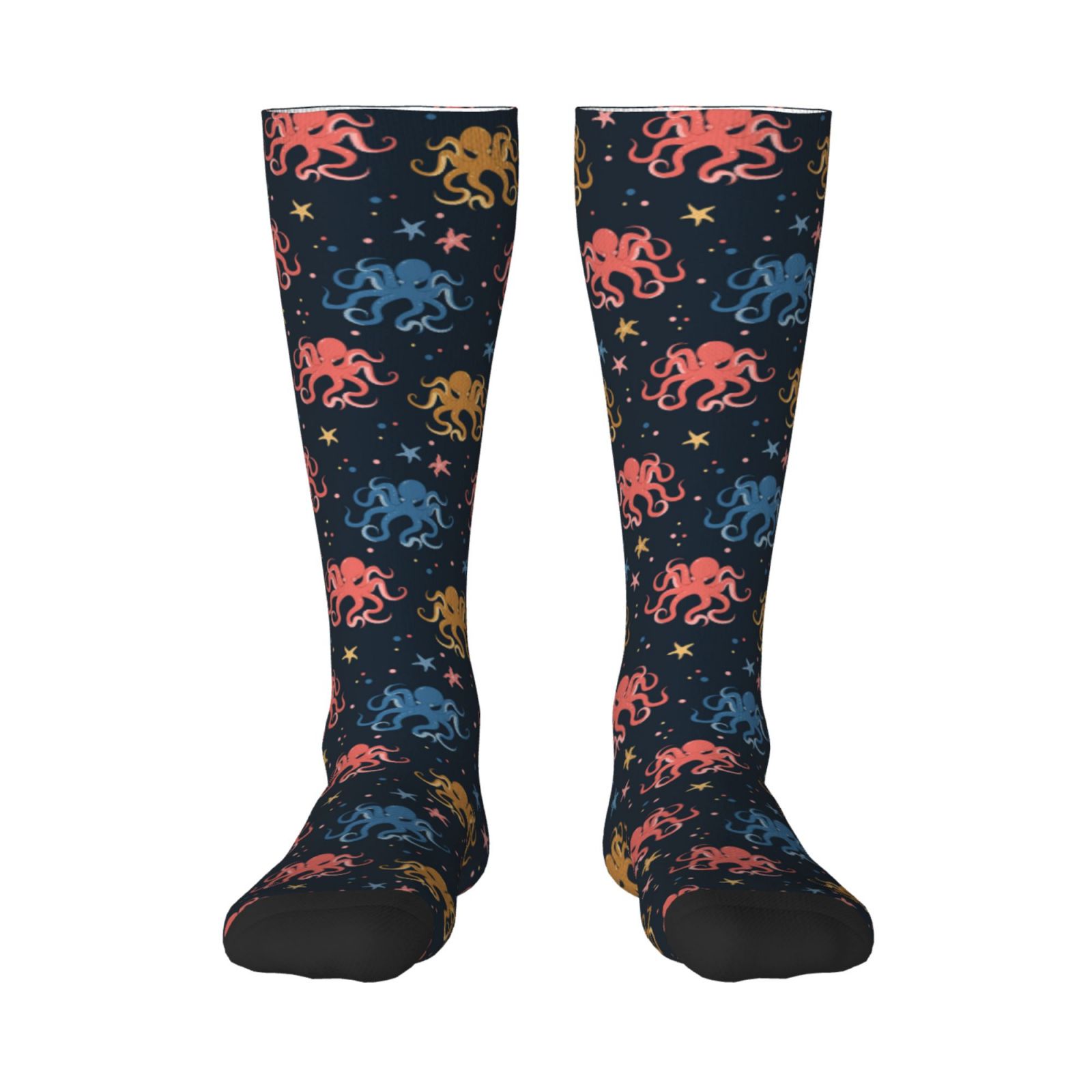 Fotbe cartoon doodle octopus print Women's Men's Novelty Crew Socks ...