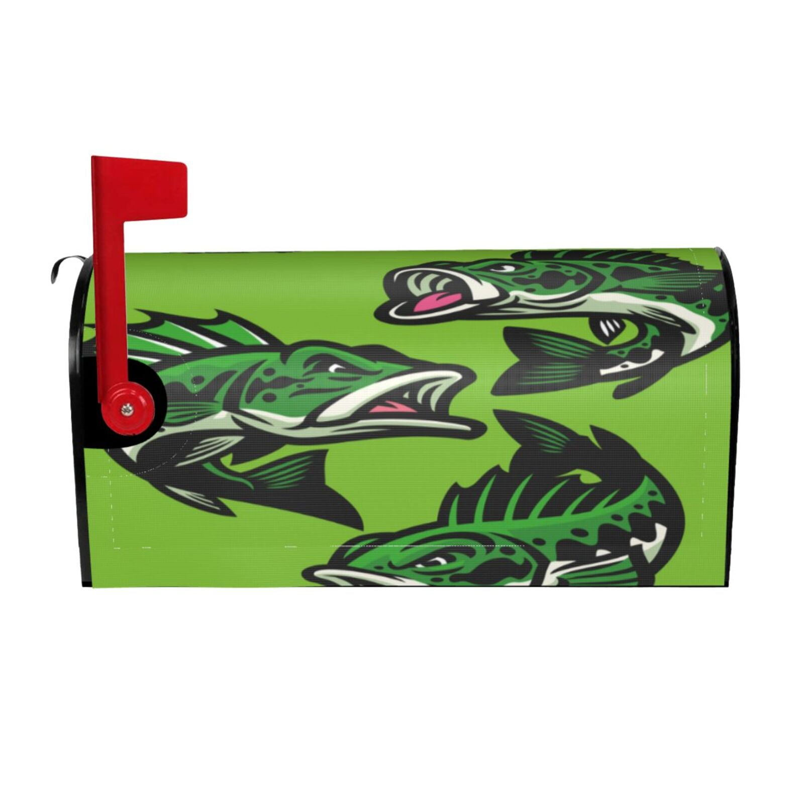 Fotbe cartoon largemouth bass fish Mailbox Covers Post Letter Box Cover ...