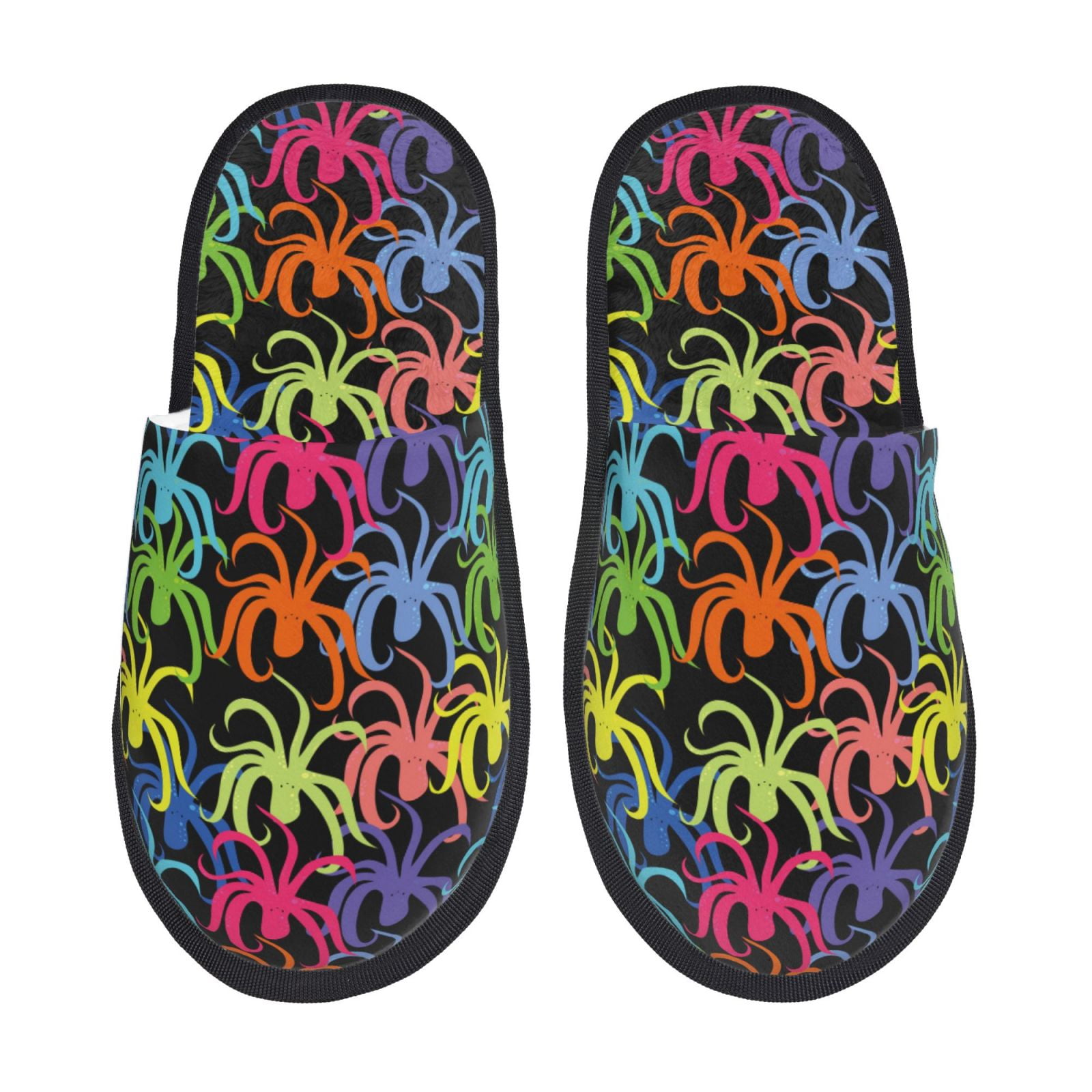 Fotbe cartoon octopus Pattern Women's Fuzzy Slippers Plush Slippers ...