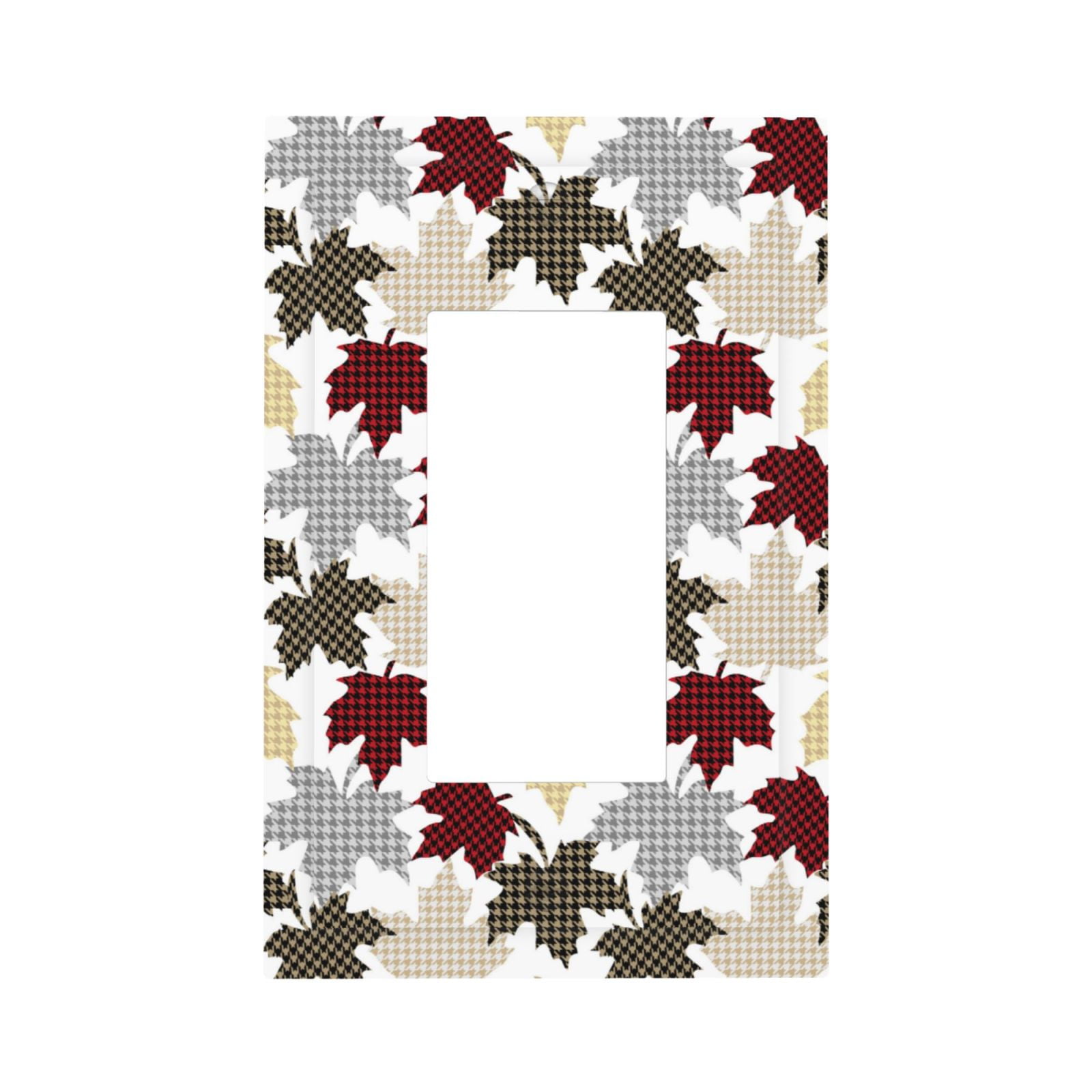 Fotbe colorful Maple Print Duplex Receptacle Wall Plate, 1-Gang 5.0" x3 ...