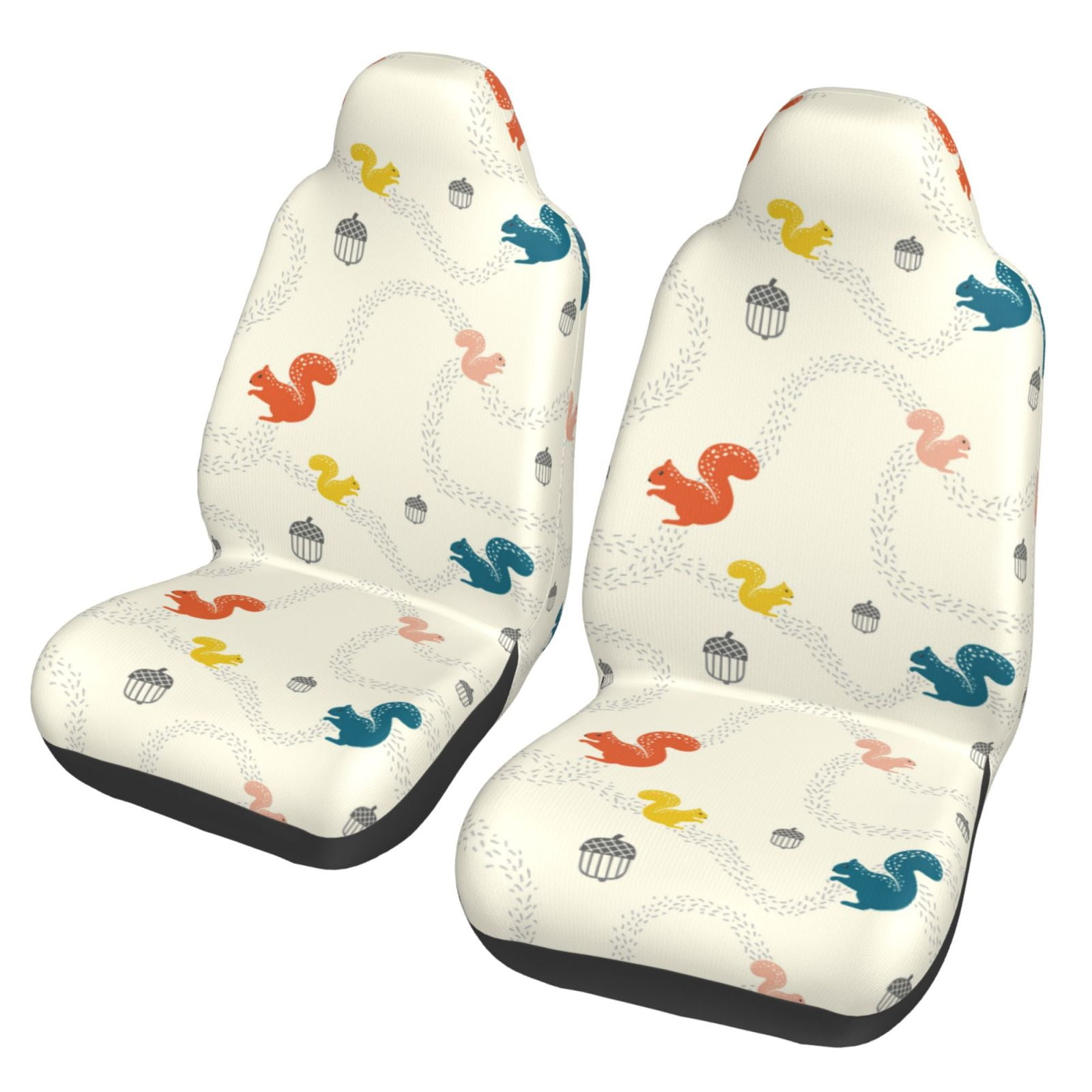 Fotbe colorful Squirrel Nuts Pattern Automotive Seat Covers for Cars ...