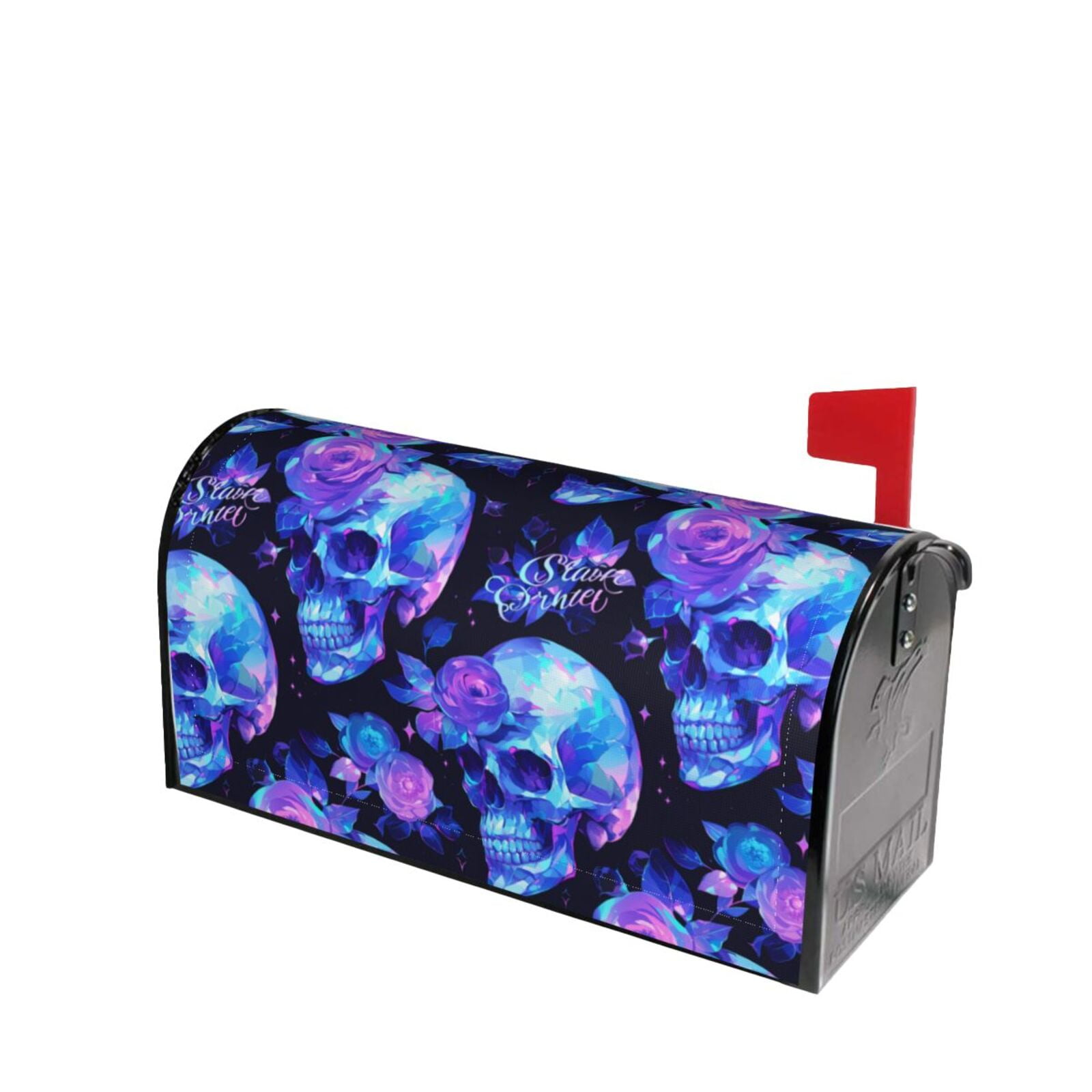 Fotbe cool crystal Skull flower Mailbox Covers Post Letter Box Cover ...